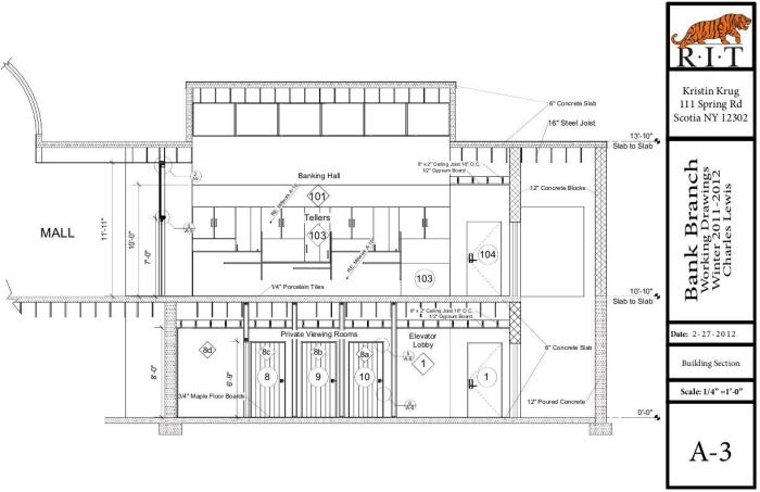 Bank Branch - Working Drawings by Kristin Krug at Coroflot.com