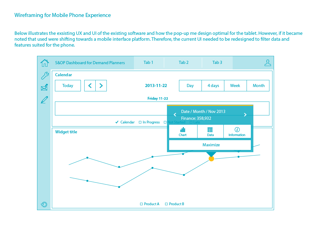 Kinaxis Supply Chain Software - Wireframing by Jessica Yiu at Coroflot.com