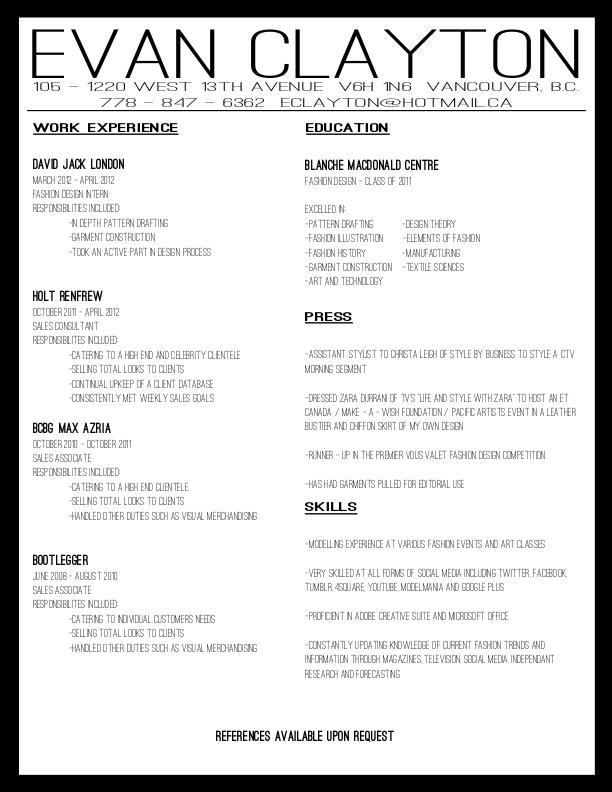 Resume by Evan Clayton at Coroflot.com