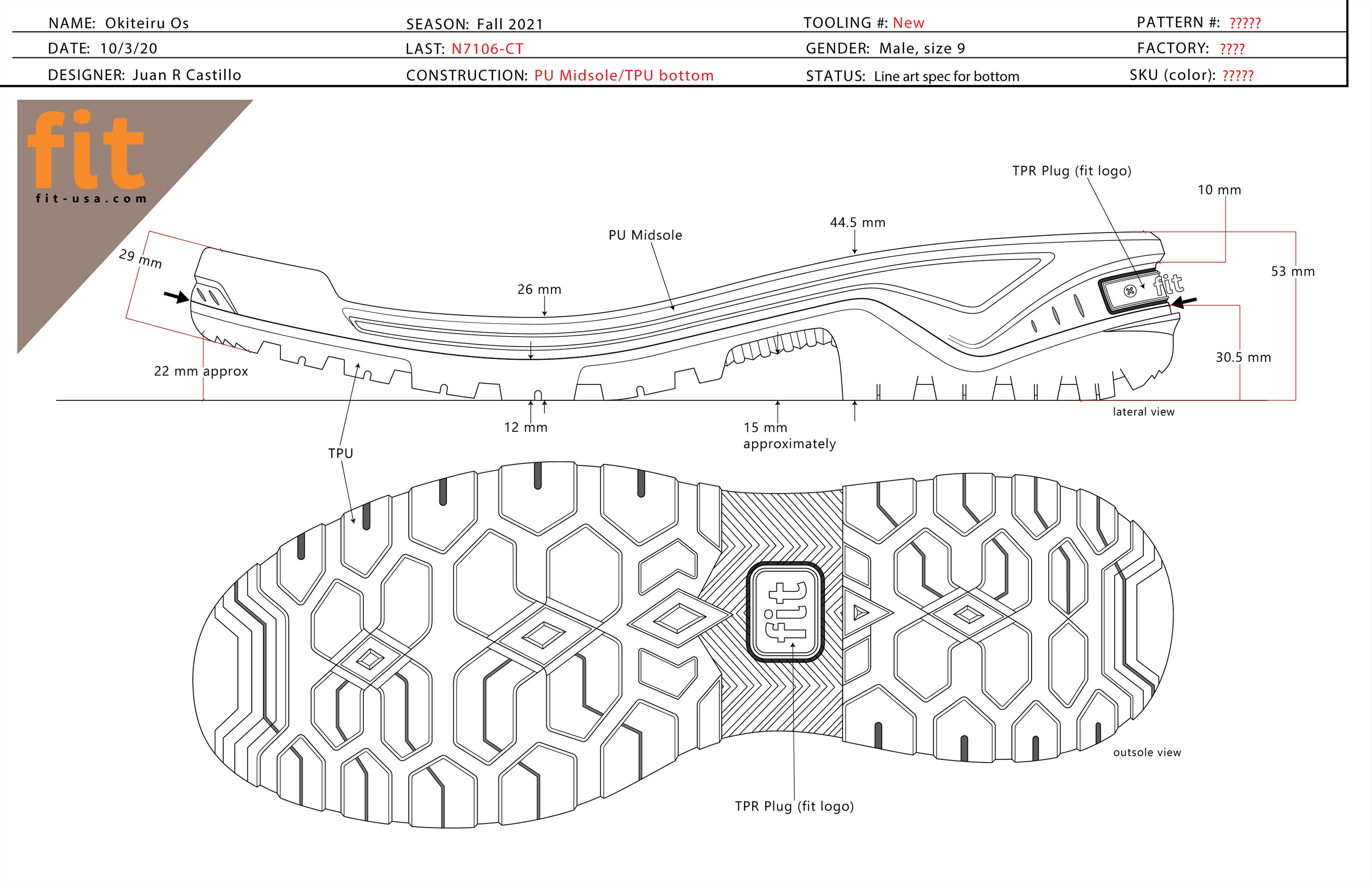 Work Boot Construction Outsole, PU Midsole/TPU bottom by Juan Castillo ...