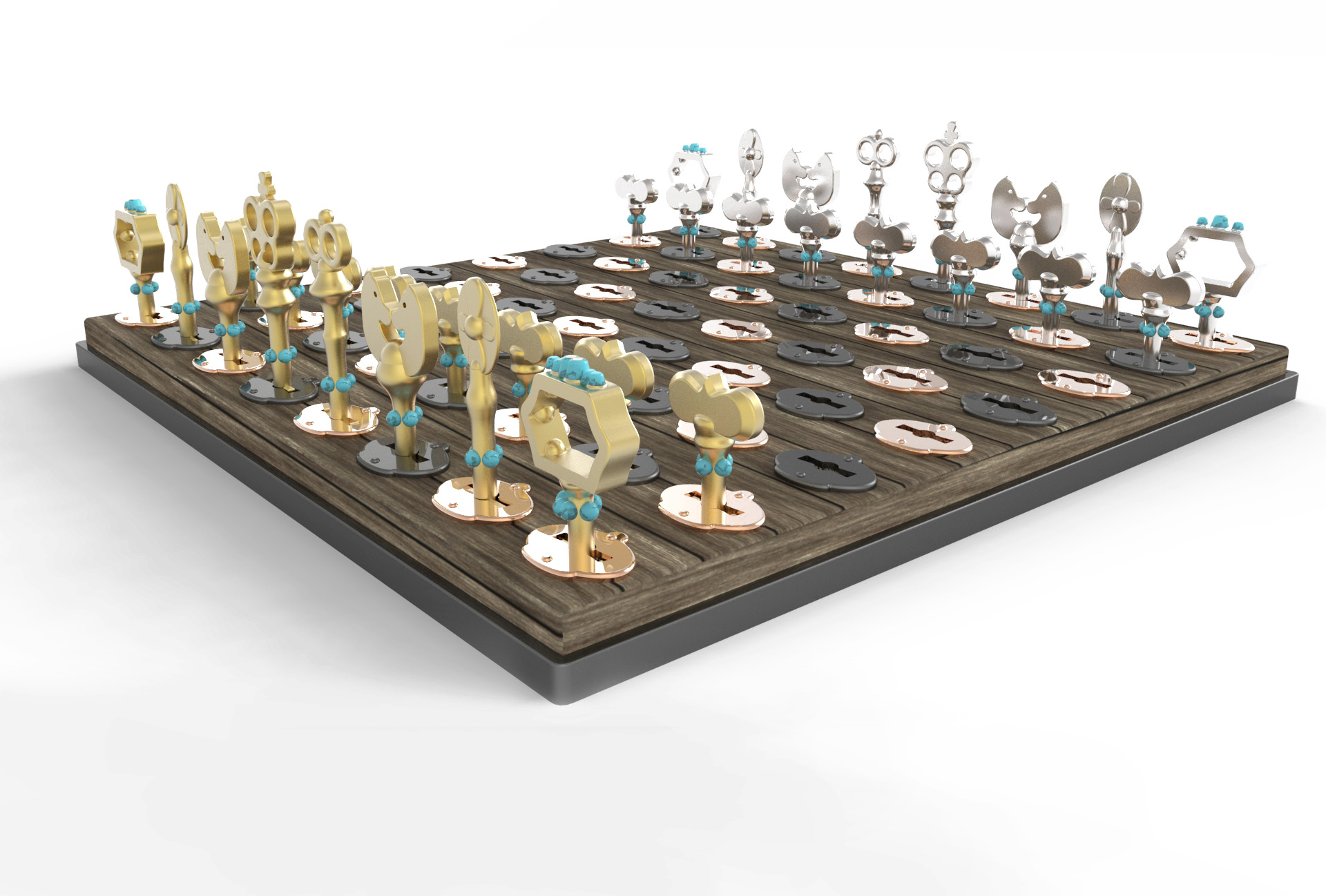 Key Chess Set by Reagan Ganis at Coroflot.com
