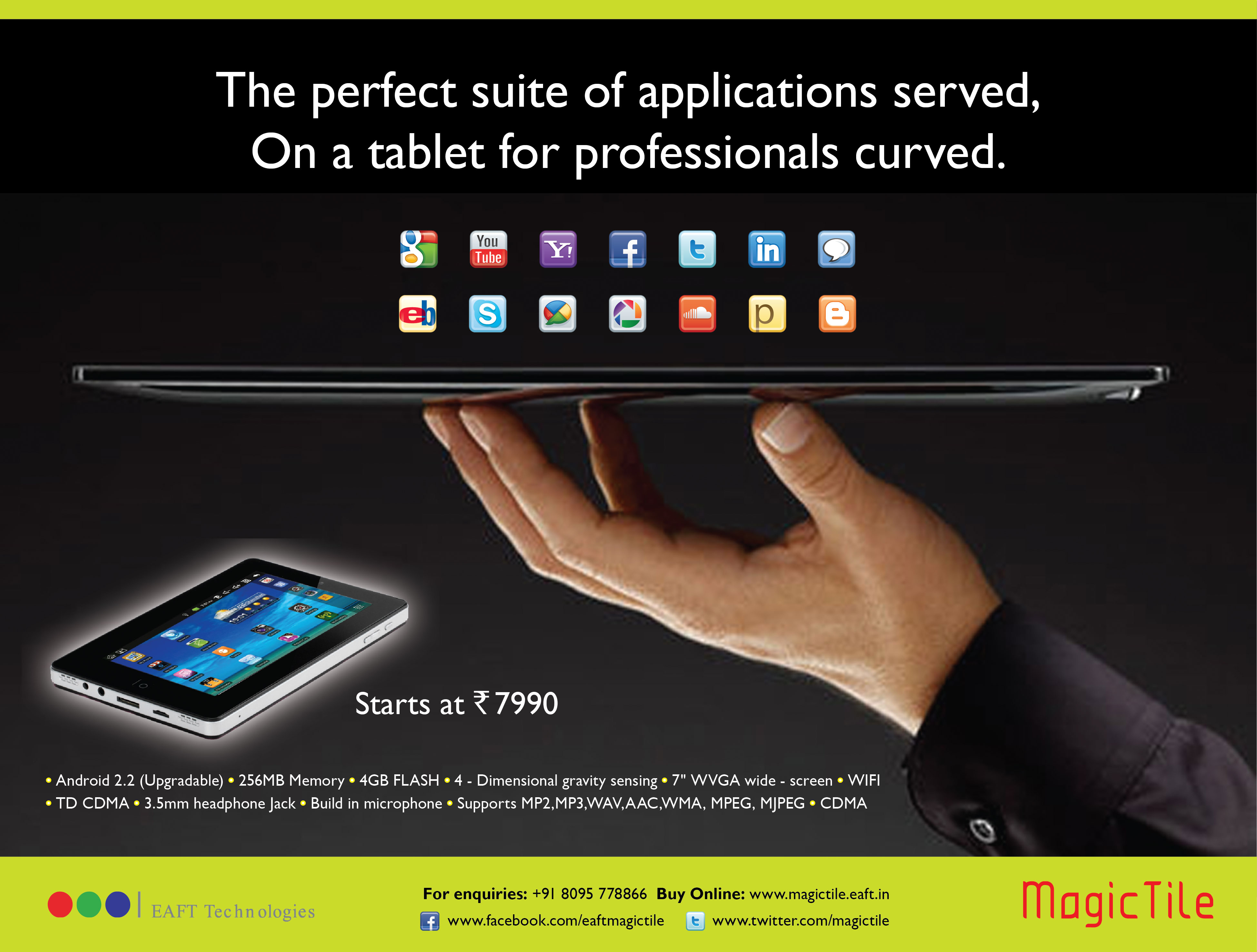 EAFT tablet advertisements by Jeffrey David at Coroflot.com