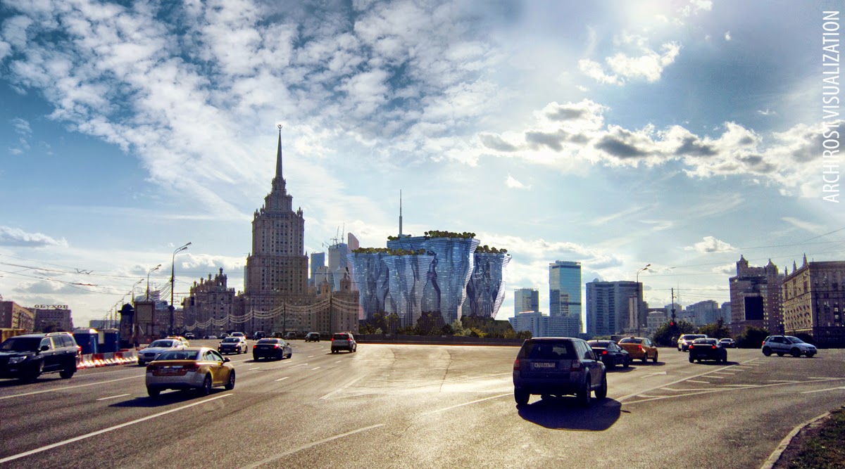 Visualization futuristic complex in Moscow City by Rostislav Nikolaev ...