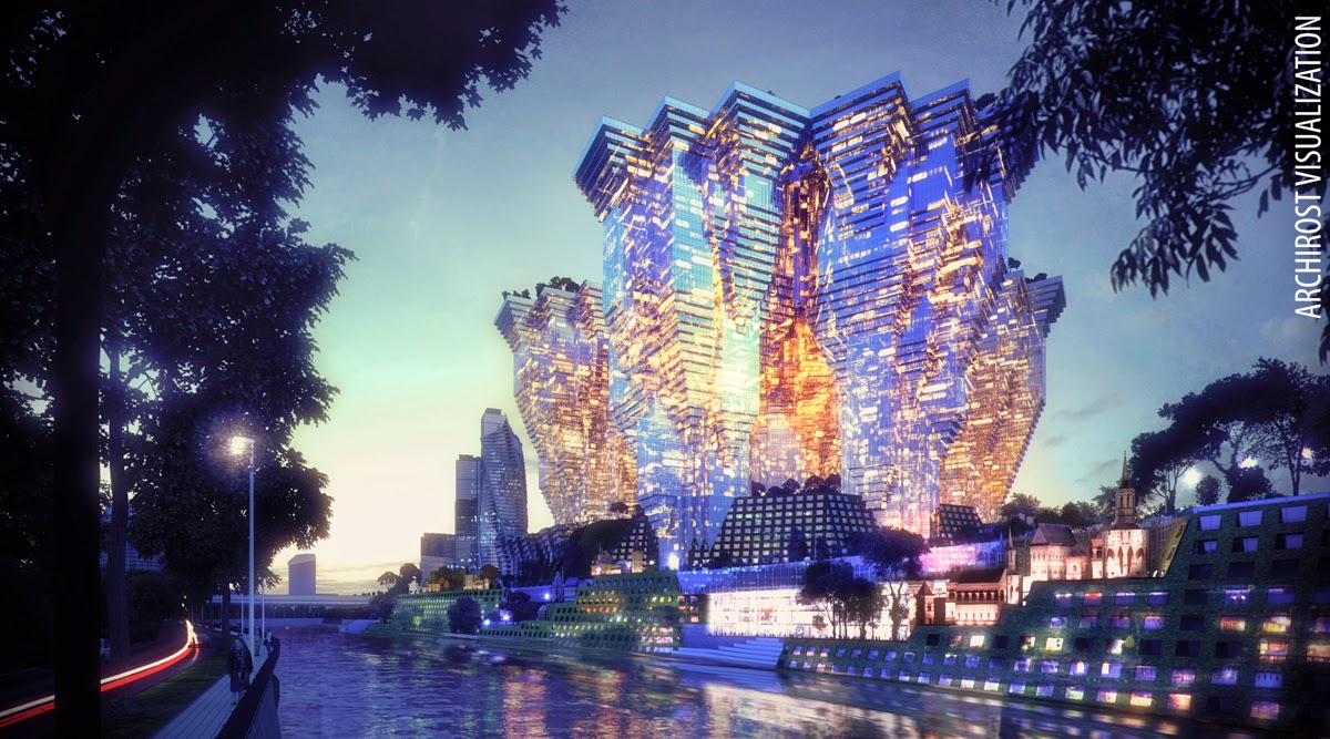 Visualization futuristic complex in Moscow City by Rostislav Nikolaev ...