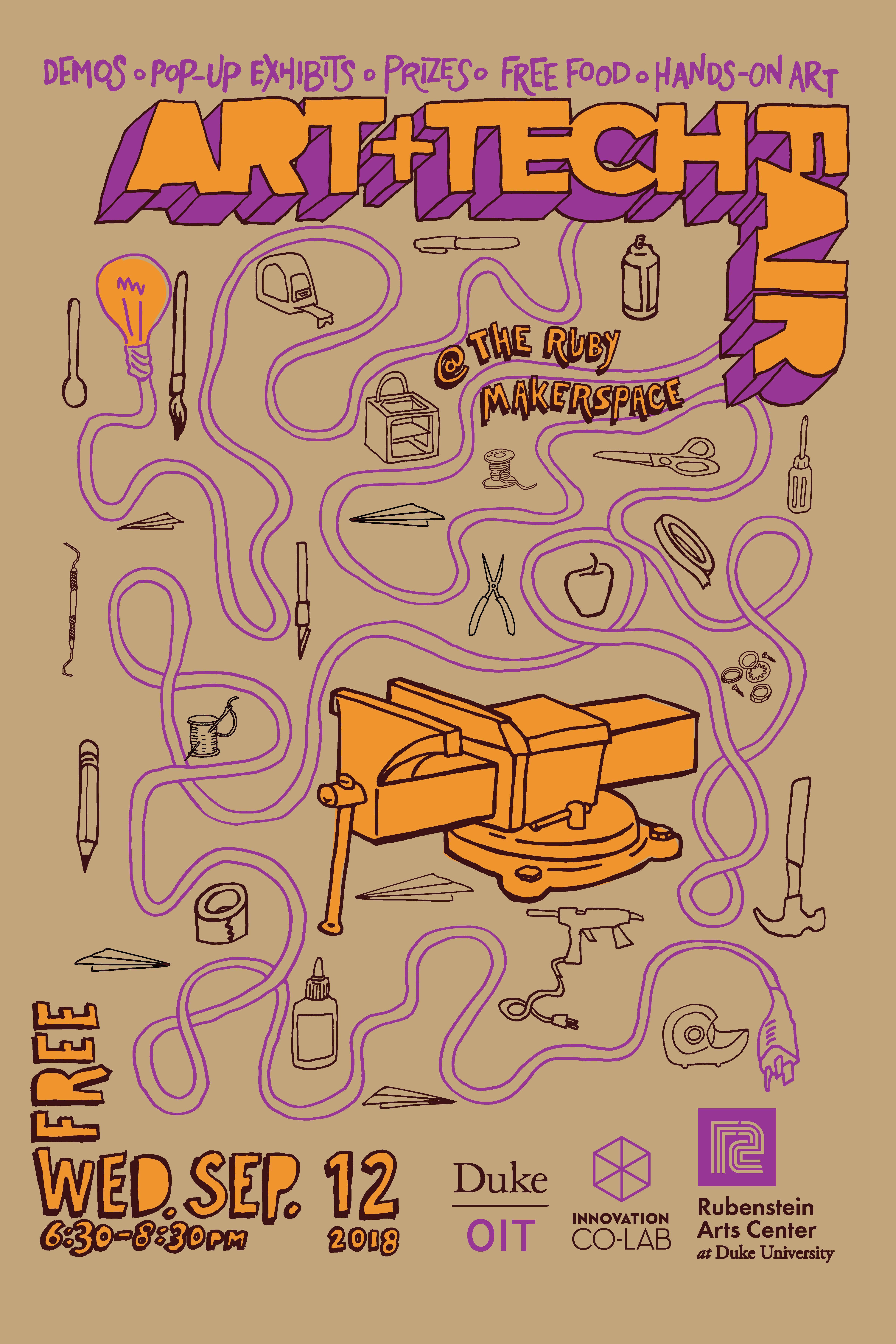 Art+Tech Fair Poster 2018 by Robby Poore at Coroflot.com