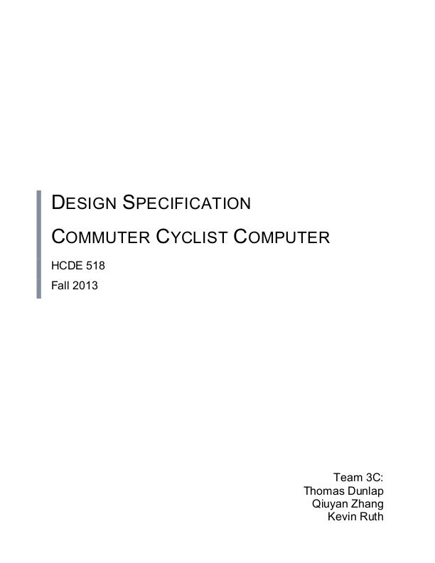 HCDE Design Spec by Kevin Ruth at Coroflot.com