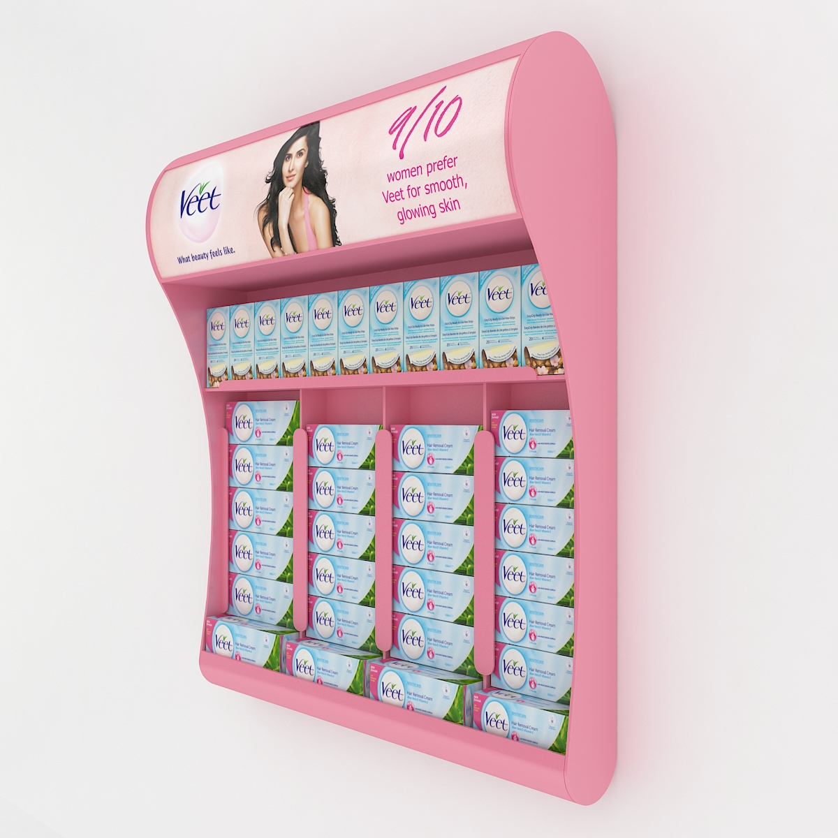 Wall Mounted Sliding Display Design for Veet Cream by Umair Khan at ...