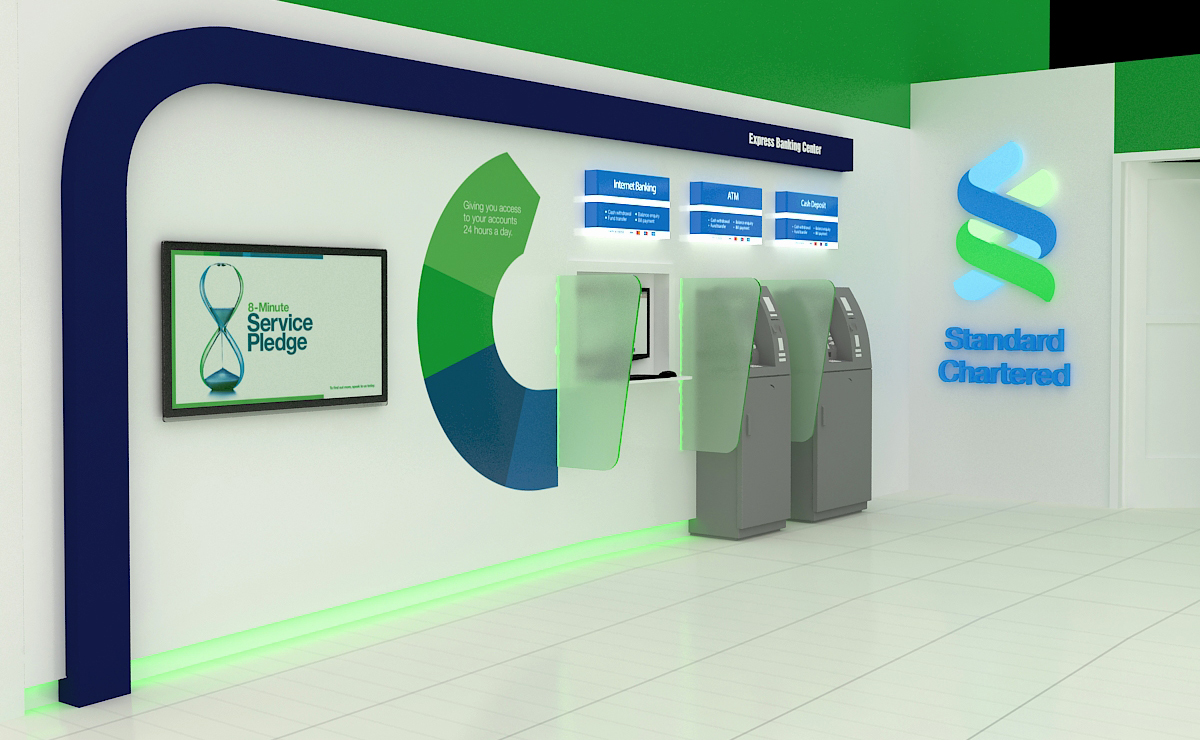 ATM Lobby Design for Standard Chartared Bank by Umair Khan at Coroflot.com