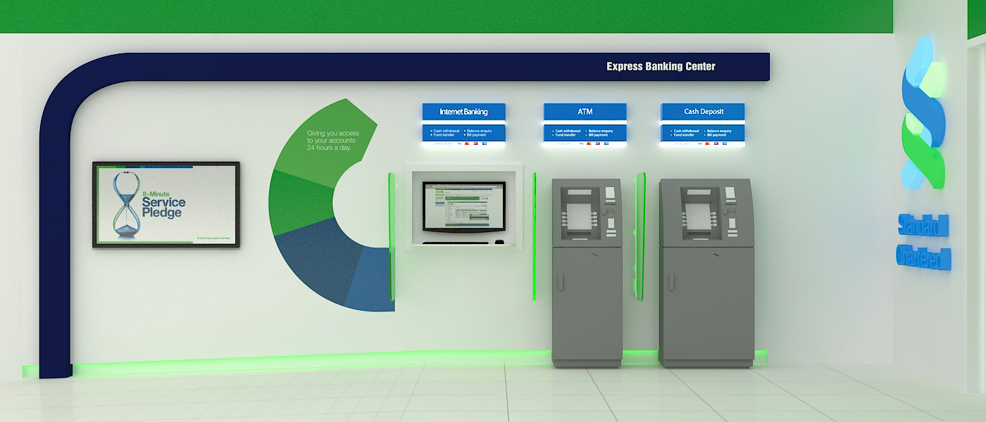 ATM Lobby Design for Standard Chartared Bank by Umair Khan at Coroflot.com