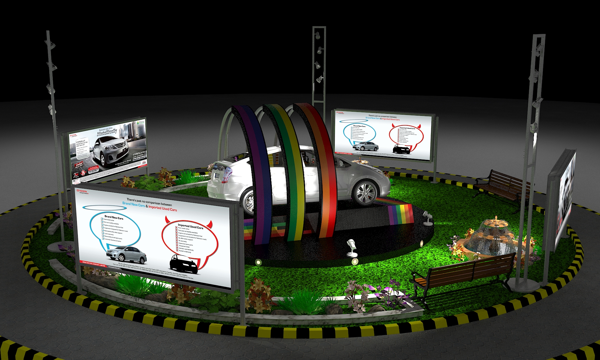 Creative Roundabout Idea for TOYOTA Car by Umair Khan at Coroflot.com