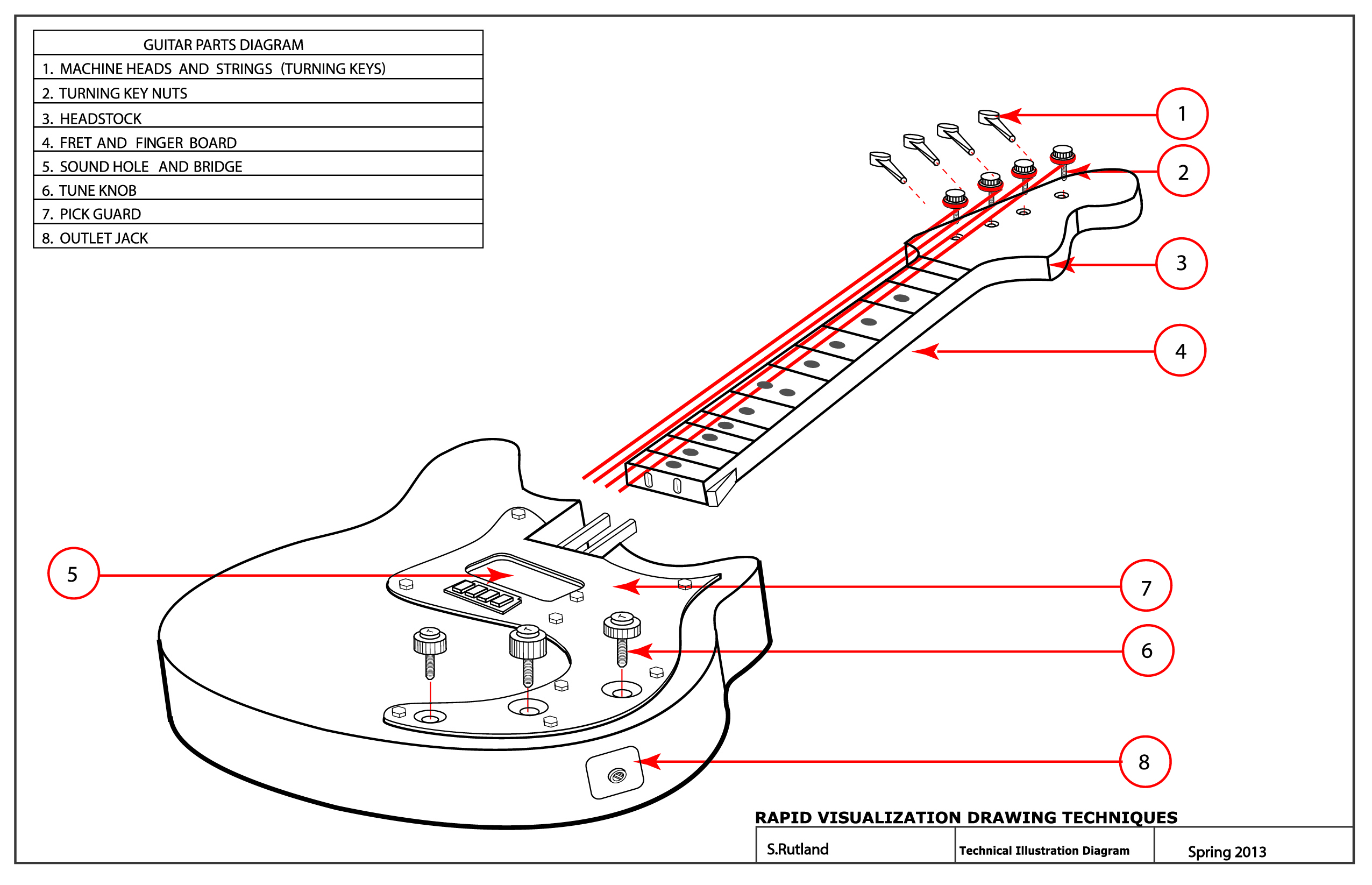 Technical illustrations by Shanita D Rutland at Coroflot.com