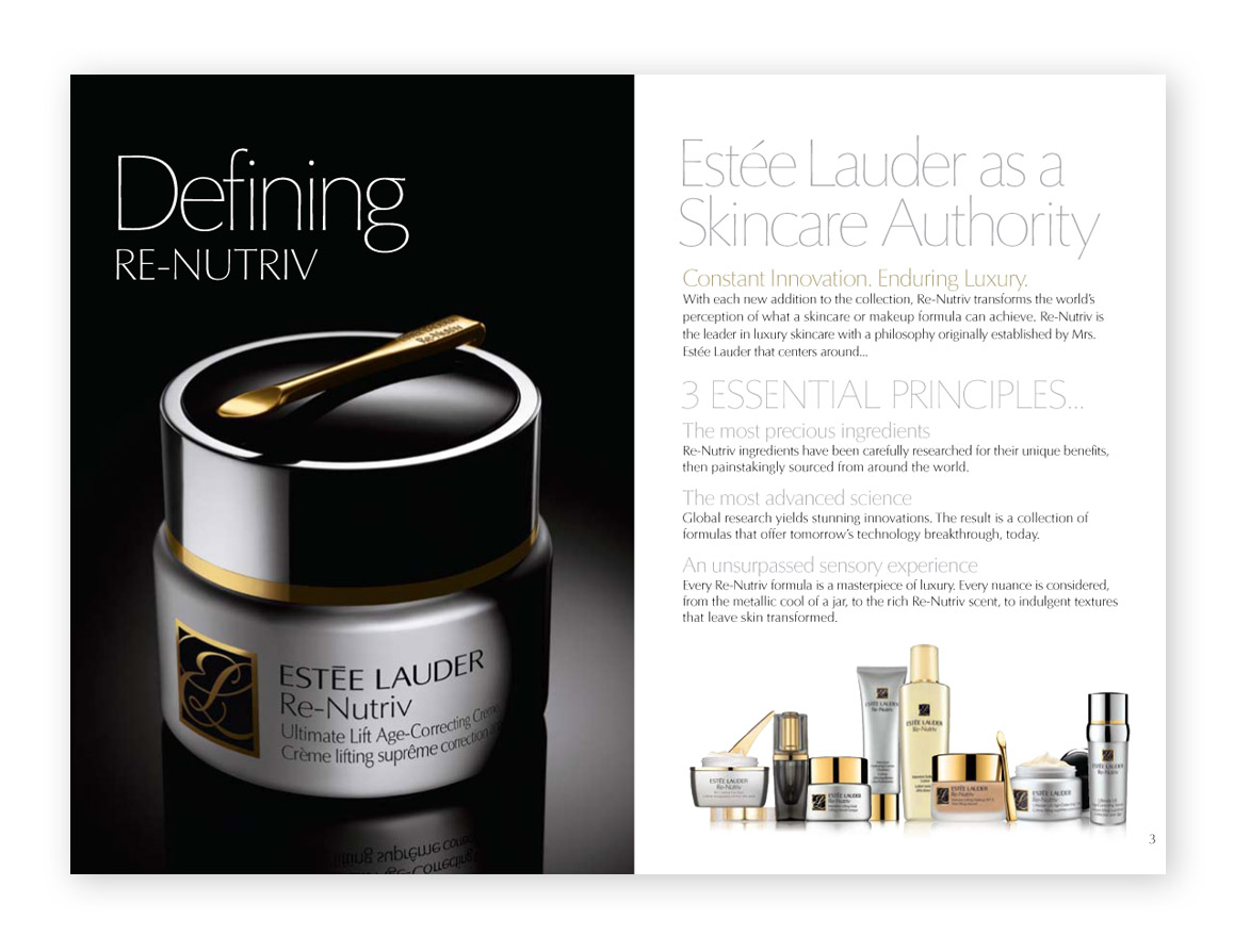 Estée Lauder Renutriv Book by Melissa Mar at Coroflot.com