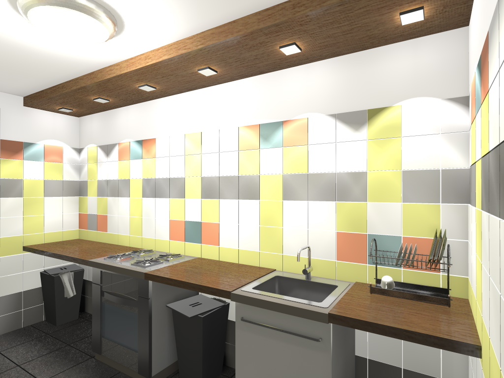 KITCHEN design project in a student dormitory by Ekaterina Shcheblykina ...
