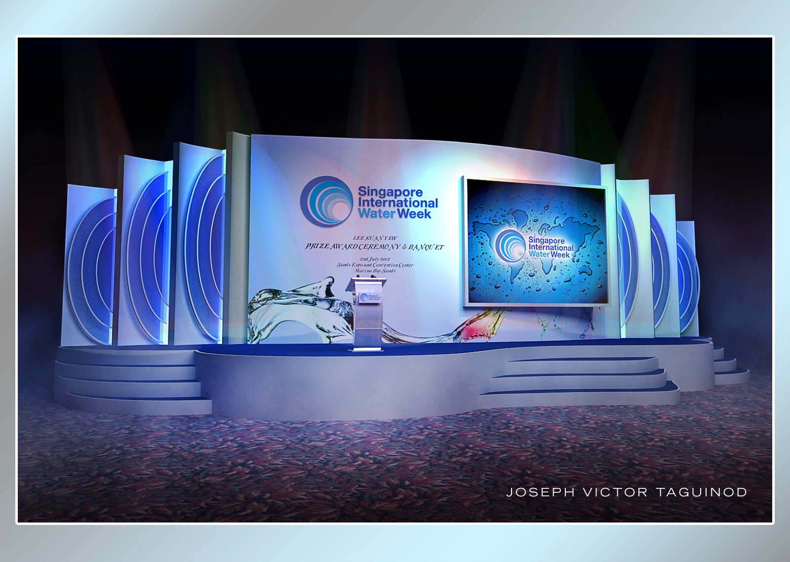 Proposed Stage Design Singapore Water Week by Joseph Victor Taguinod at ...