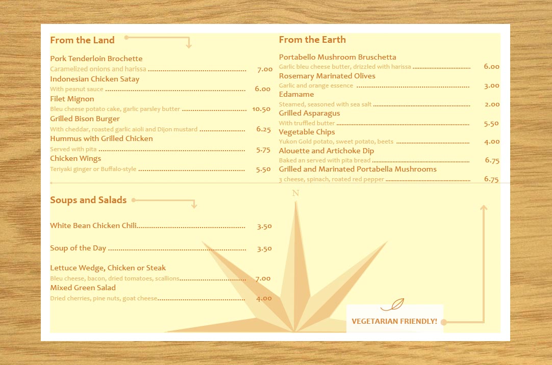 Latitudes Menu by Rebecca Wood at Coroflot.com