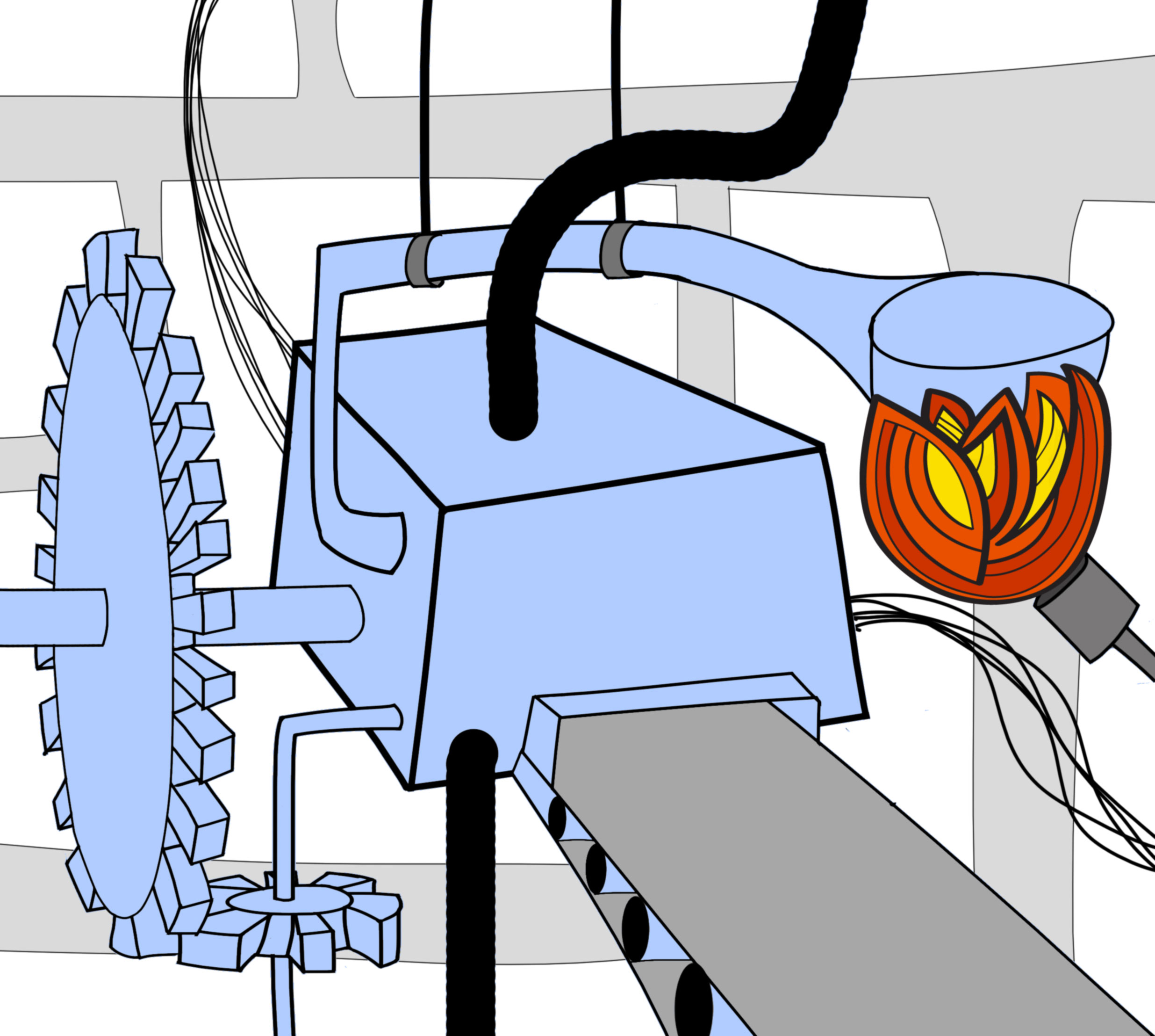 Machine Language - Illustration by Christopher Daradics at Coroflot.com