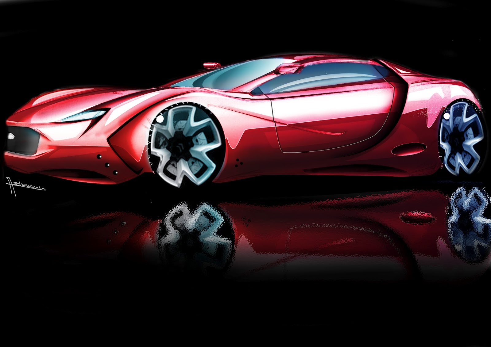 Photoshop Car renders by Aldo Schurmann at Coroflot.com