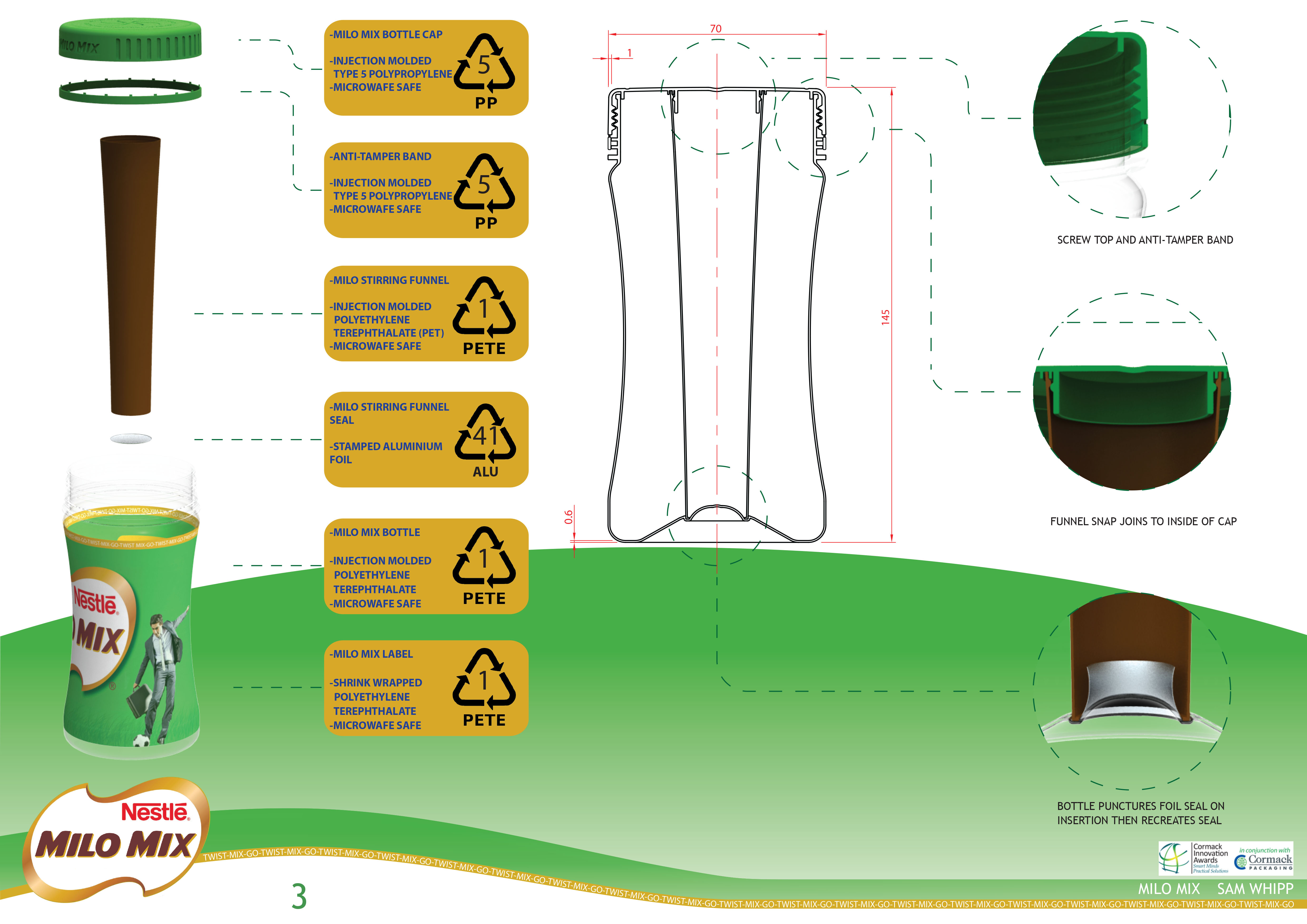 Milo Mix Packaging by Sam Whipp at Coroflot.com