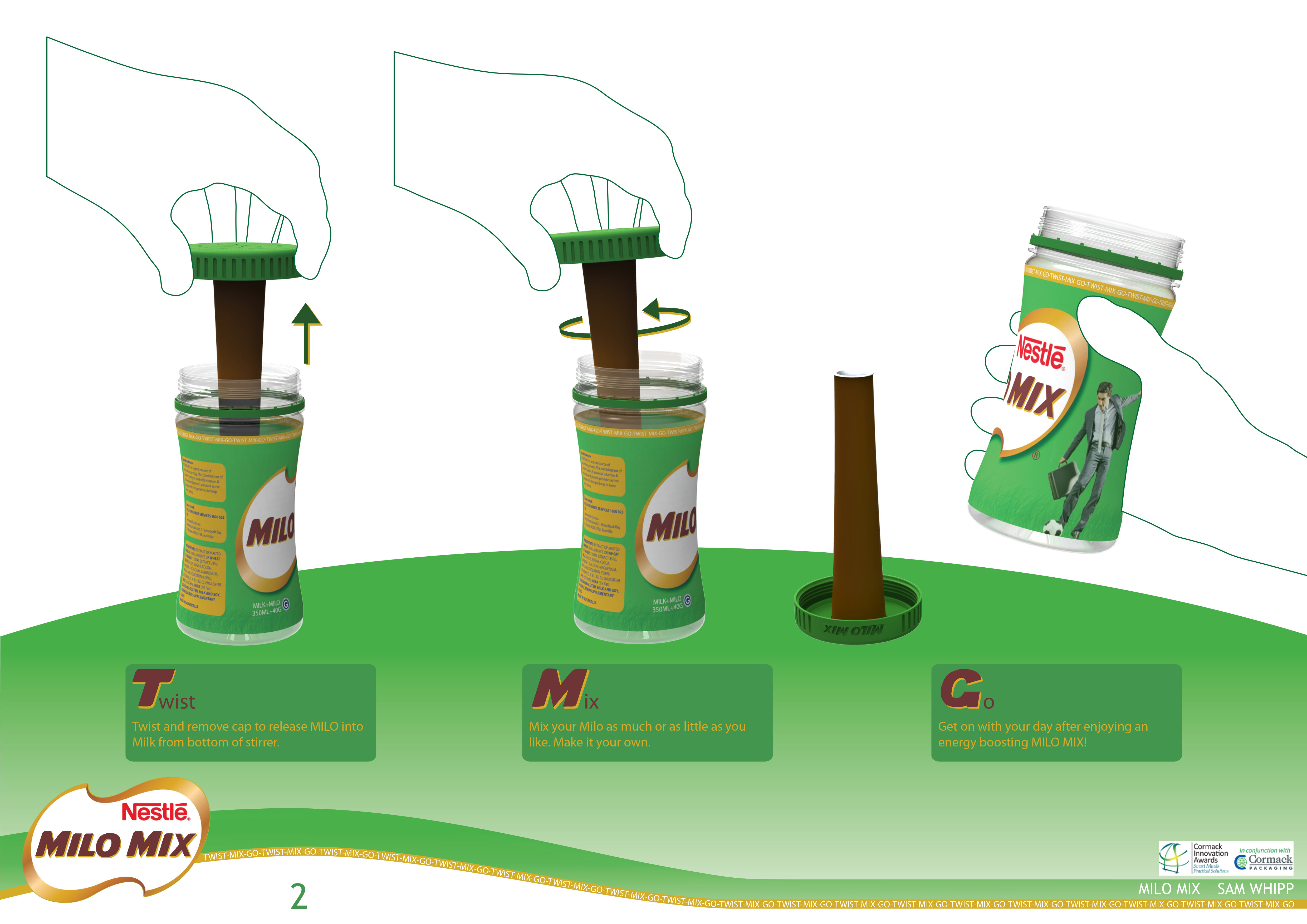 Milo Mix Packaging by Sam Whipp at Coroflot.com