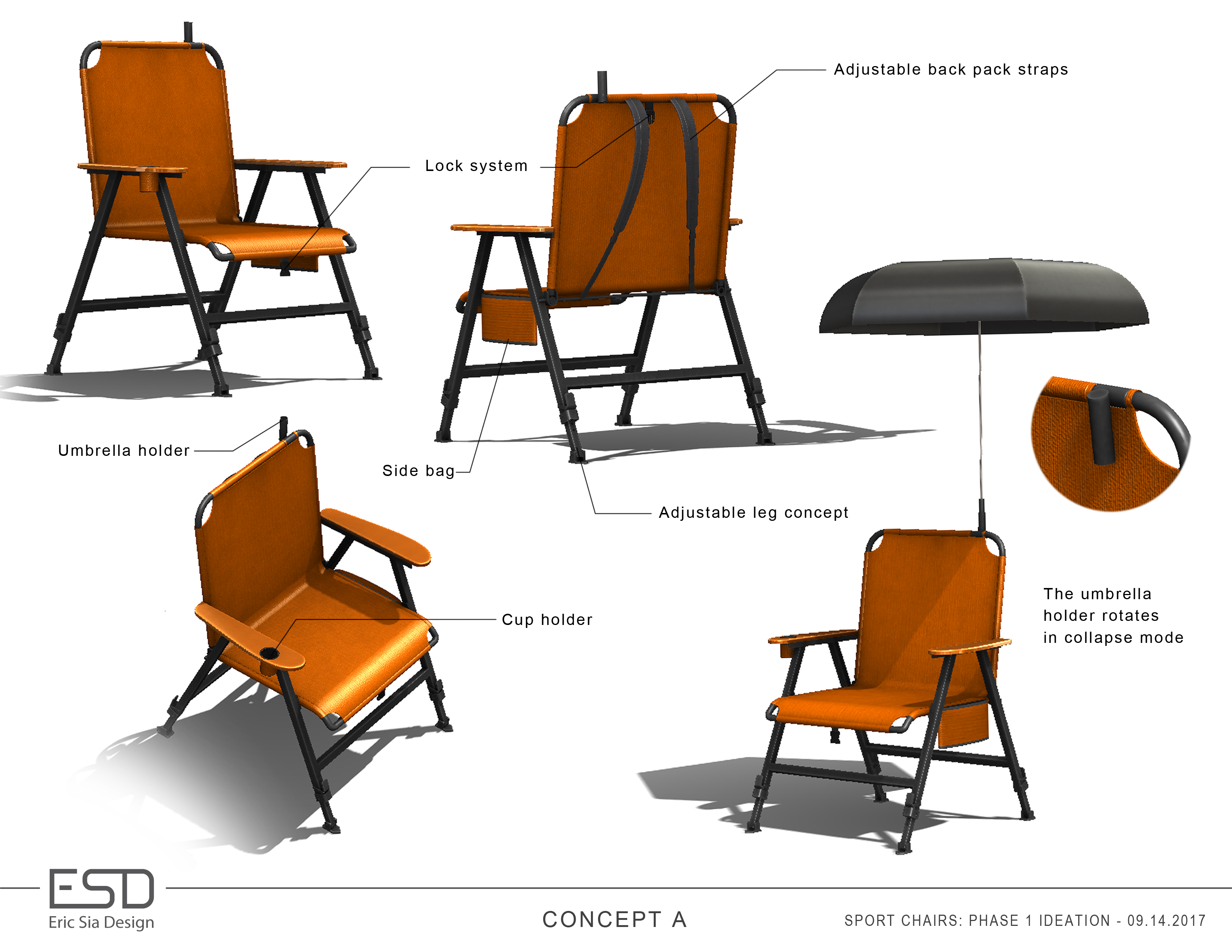 Folding Chairs Concepts by Eric Sia at Coroflot.com