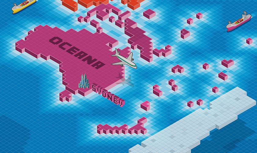 Isometric Vector 8 Bit Cartographic Illustration by doug wells at ...