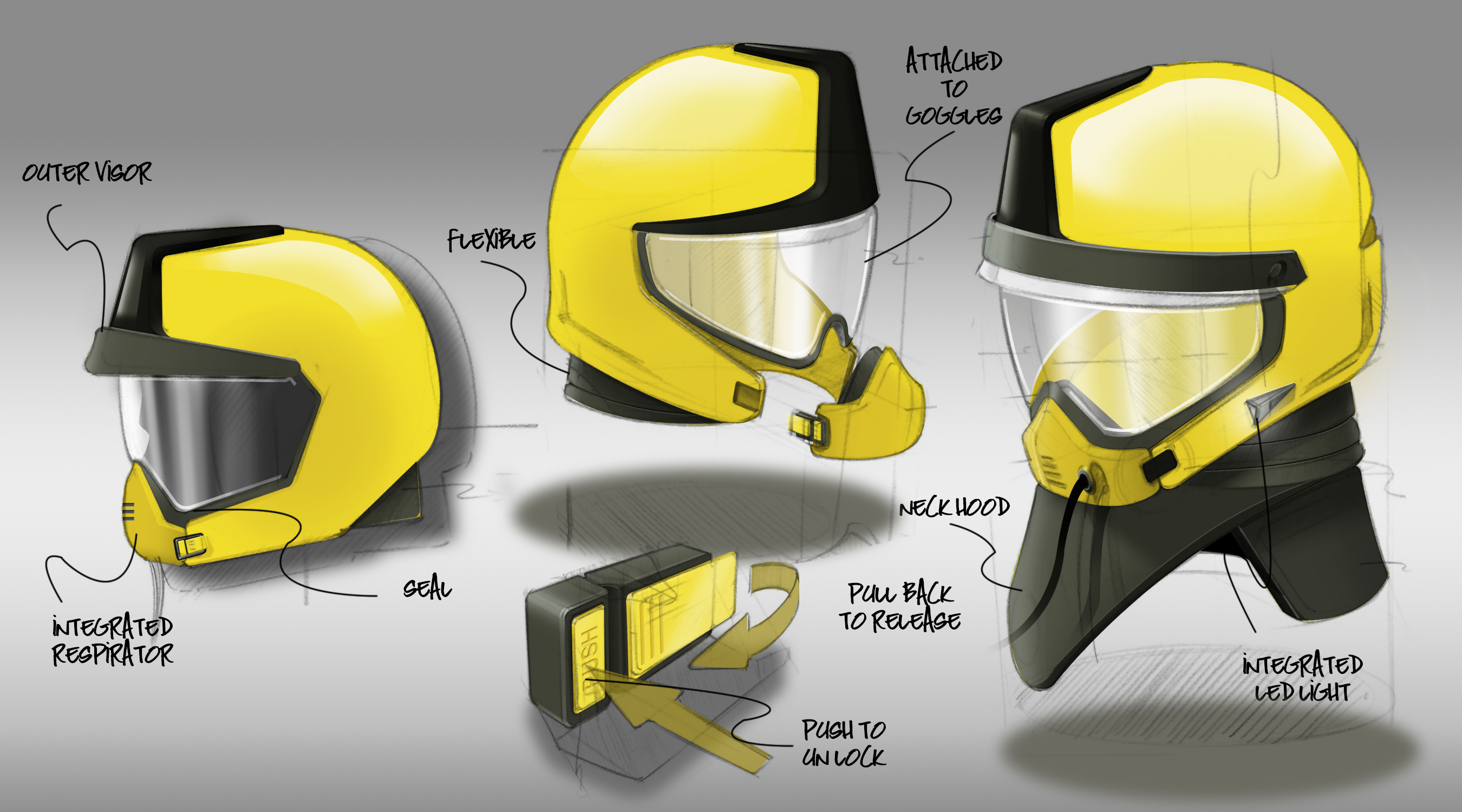 Final Major Project - Fire Helmet (In Progress) by Ben Kubler at ...