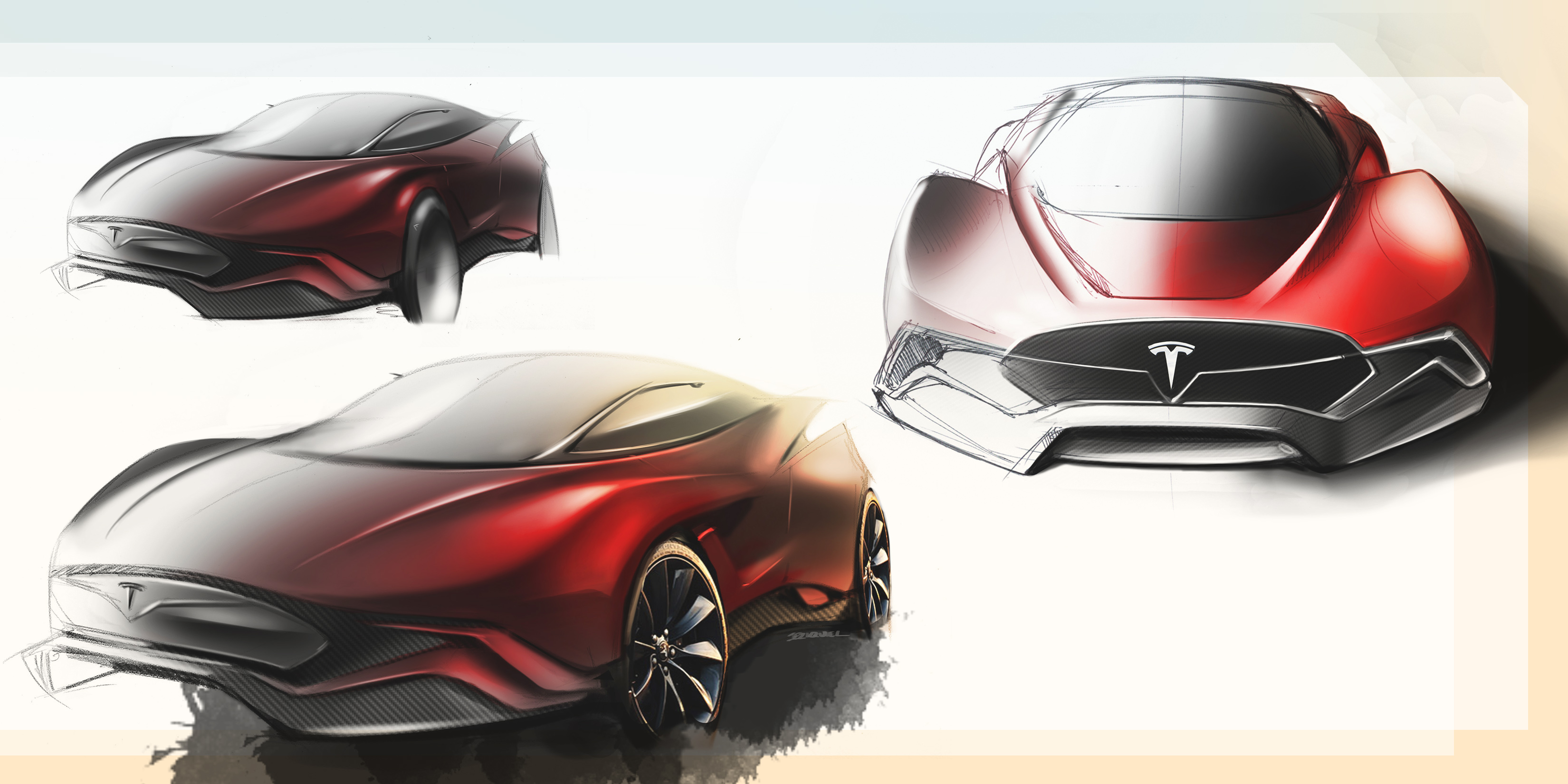 Tesla Model R by Jonathan Eziquiel-Shriro at Coroflot.com