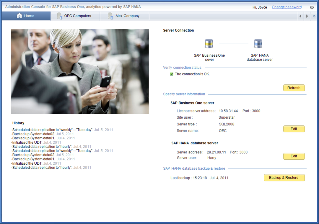 Administration Console for SAP Business One, analytics powered by SAP ...