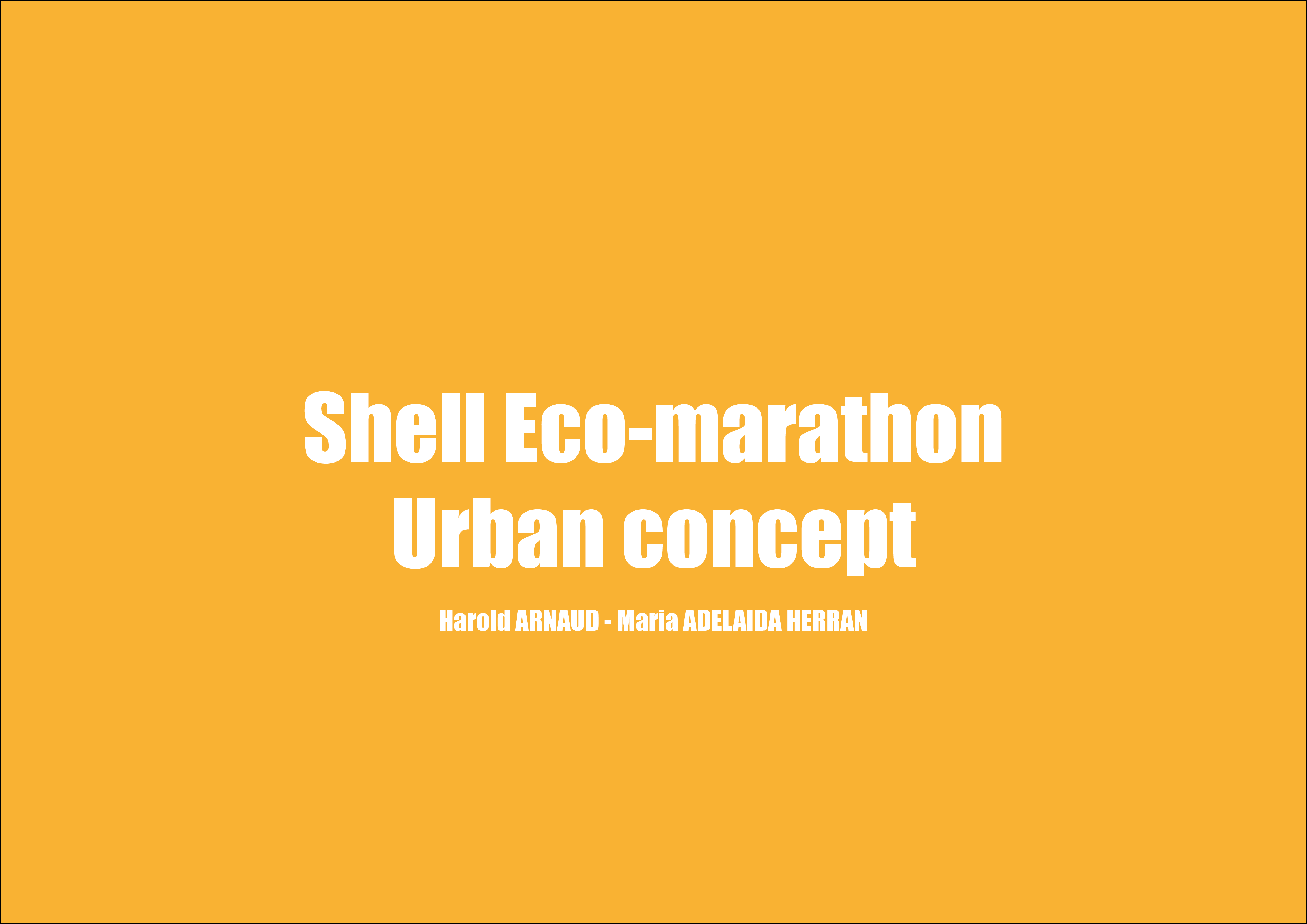Urban concept car - Shell eco-marathon by Harold Arnaud at Coroflot.com