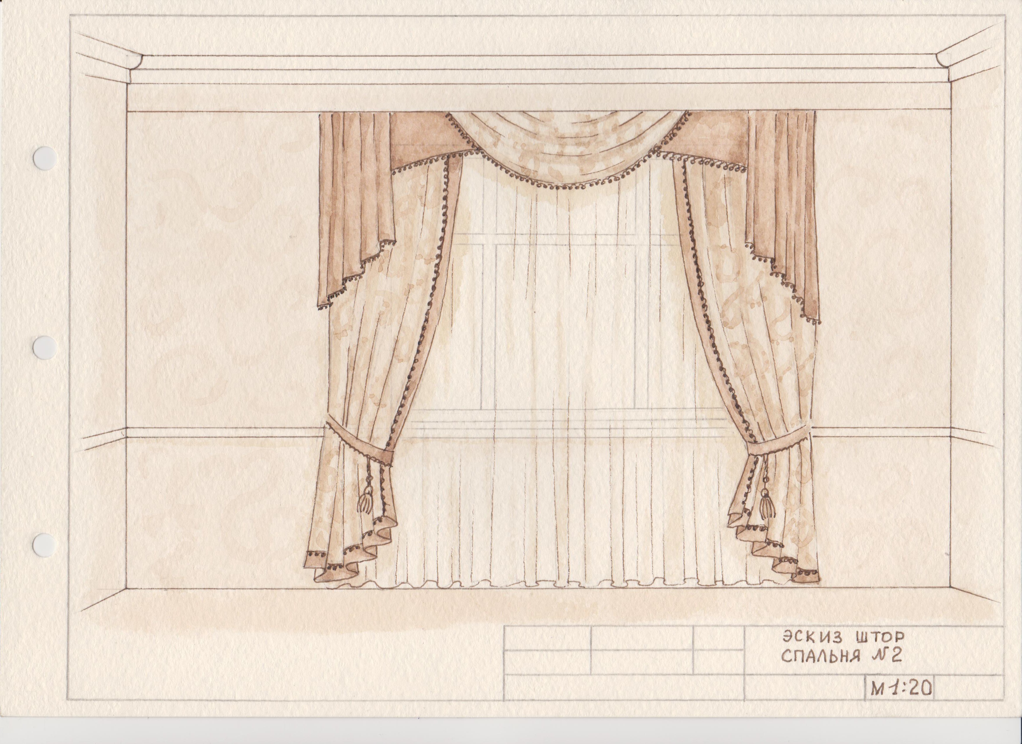 sketches of curtains by Maria Handak at Coroflot.com