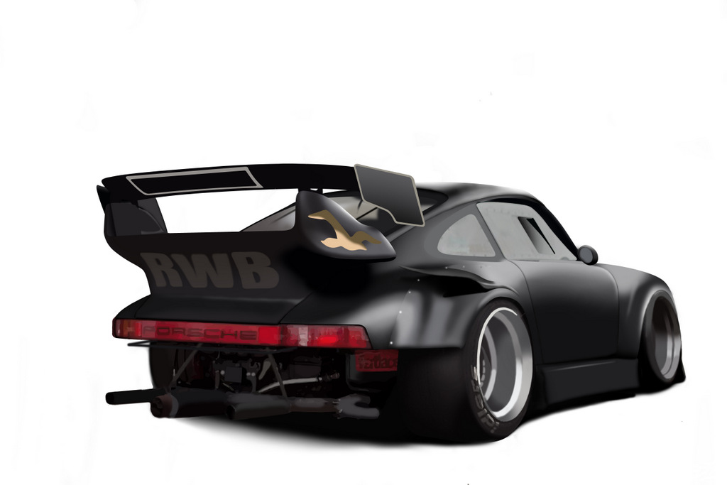 Porsche 911 RWB Render by Michael Chapman at Coroflot.com