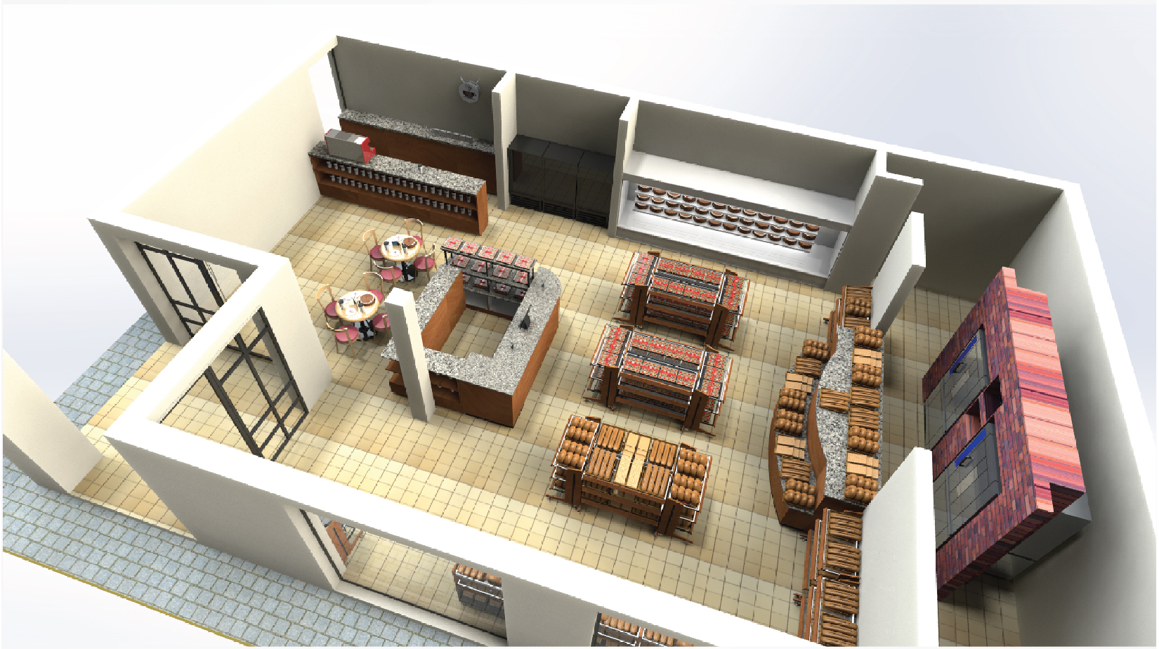 Bakery store design by Adrian Zamora at Coroflot.com