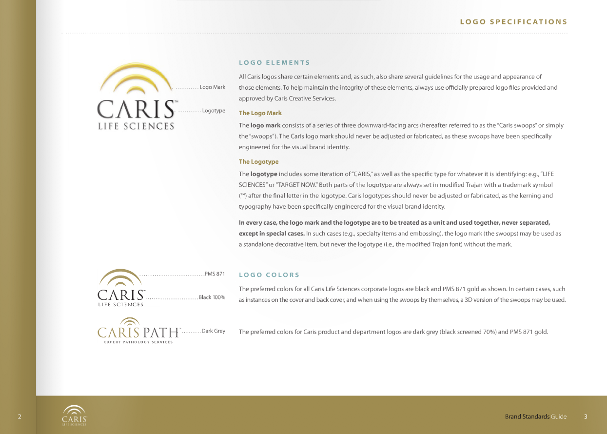Caris Life Sciences Brand Standards Guide by Ben Grant at Coroflot.com