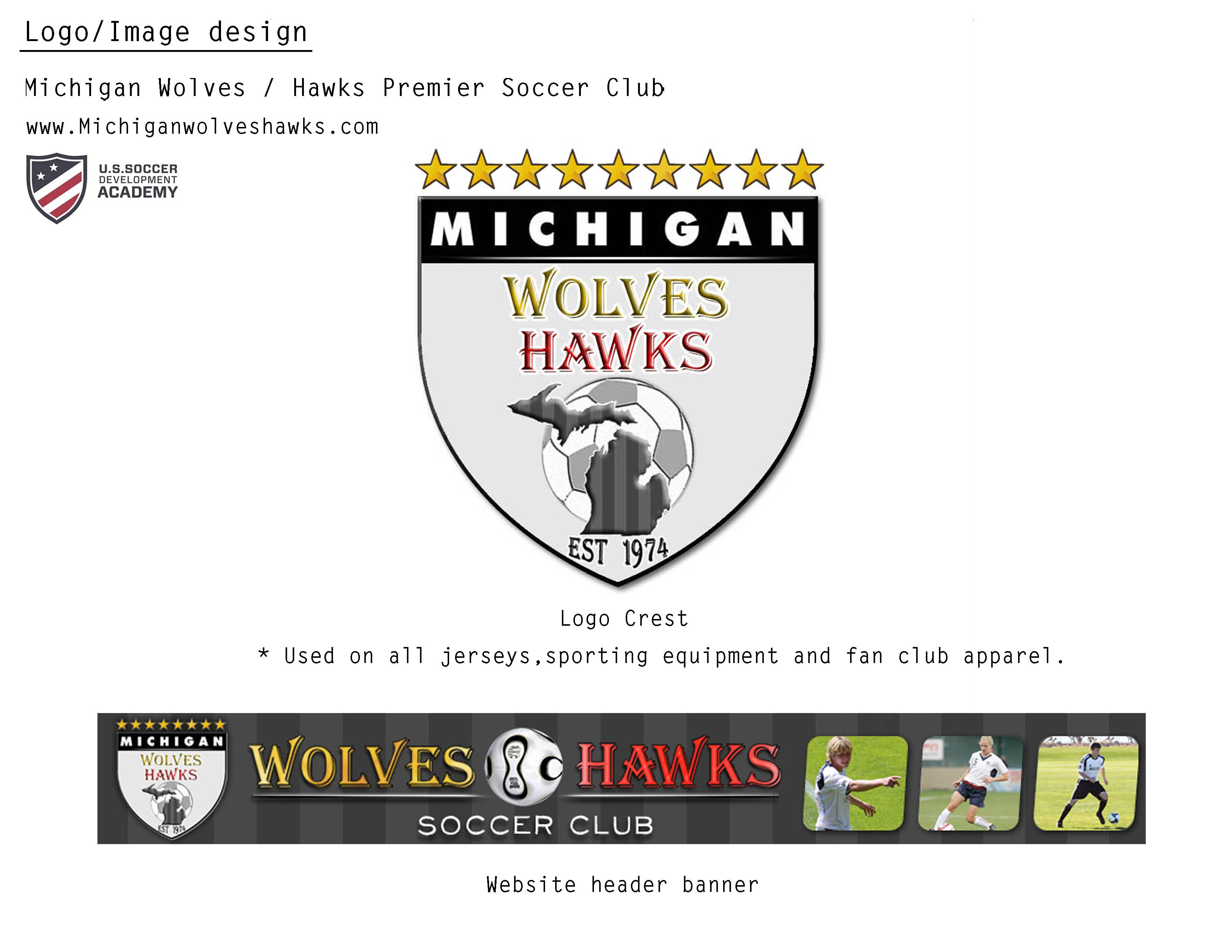 Michigan Wolves / Hawks Logo by Eric Greene at Coroflot.com