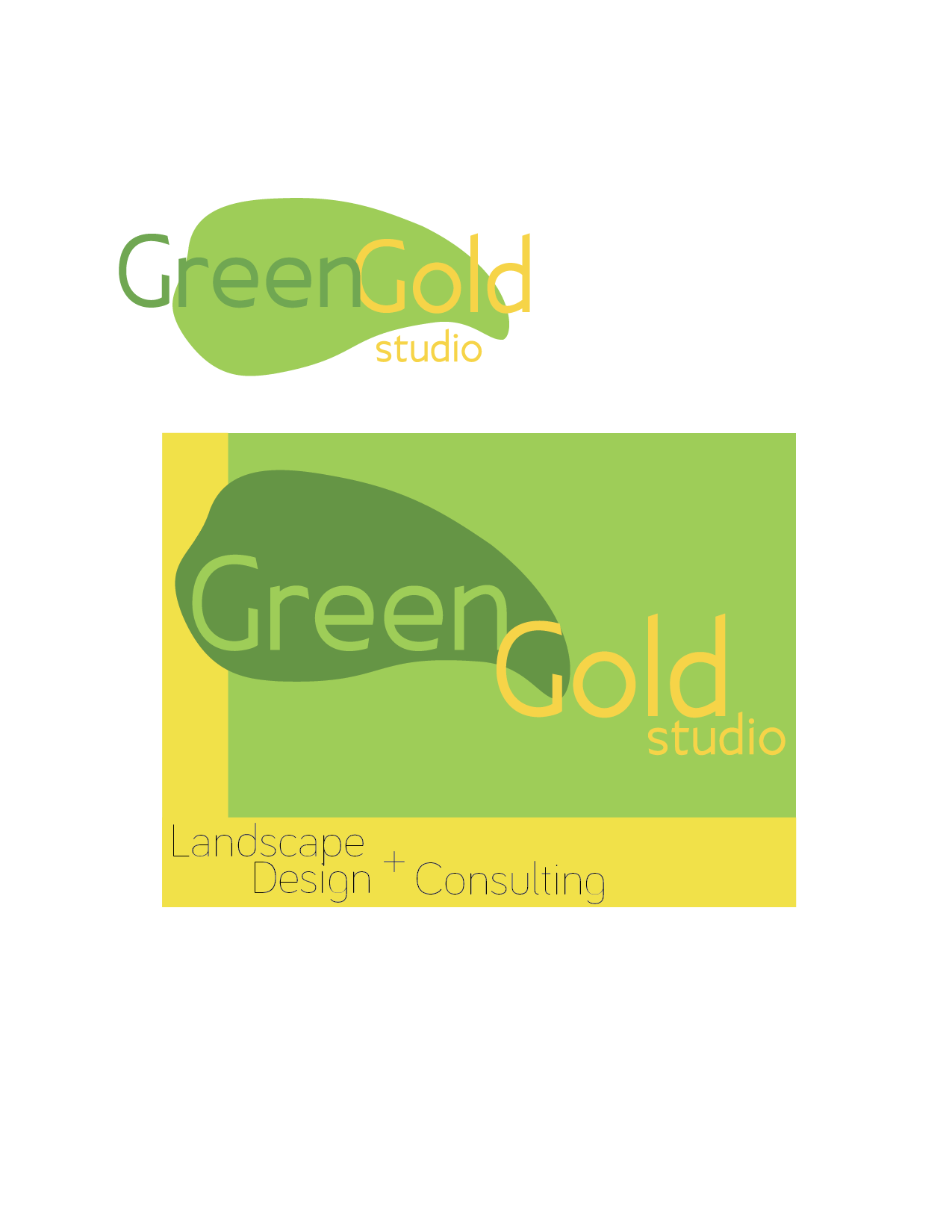 GreenGold studio Logo & Card by Christine Thomas at Coroflot.com