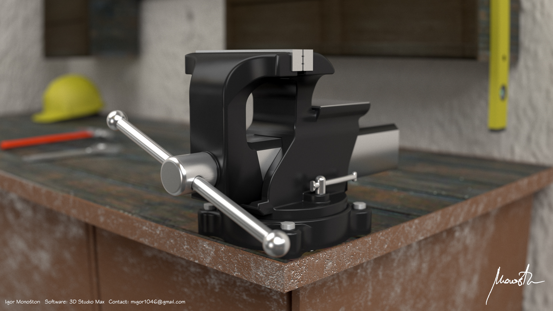 Bench Vise with Swivel Base, 150 mm by Igor Monoštori at Coroflot.com
