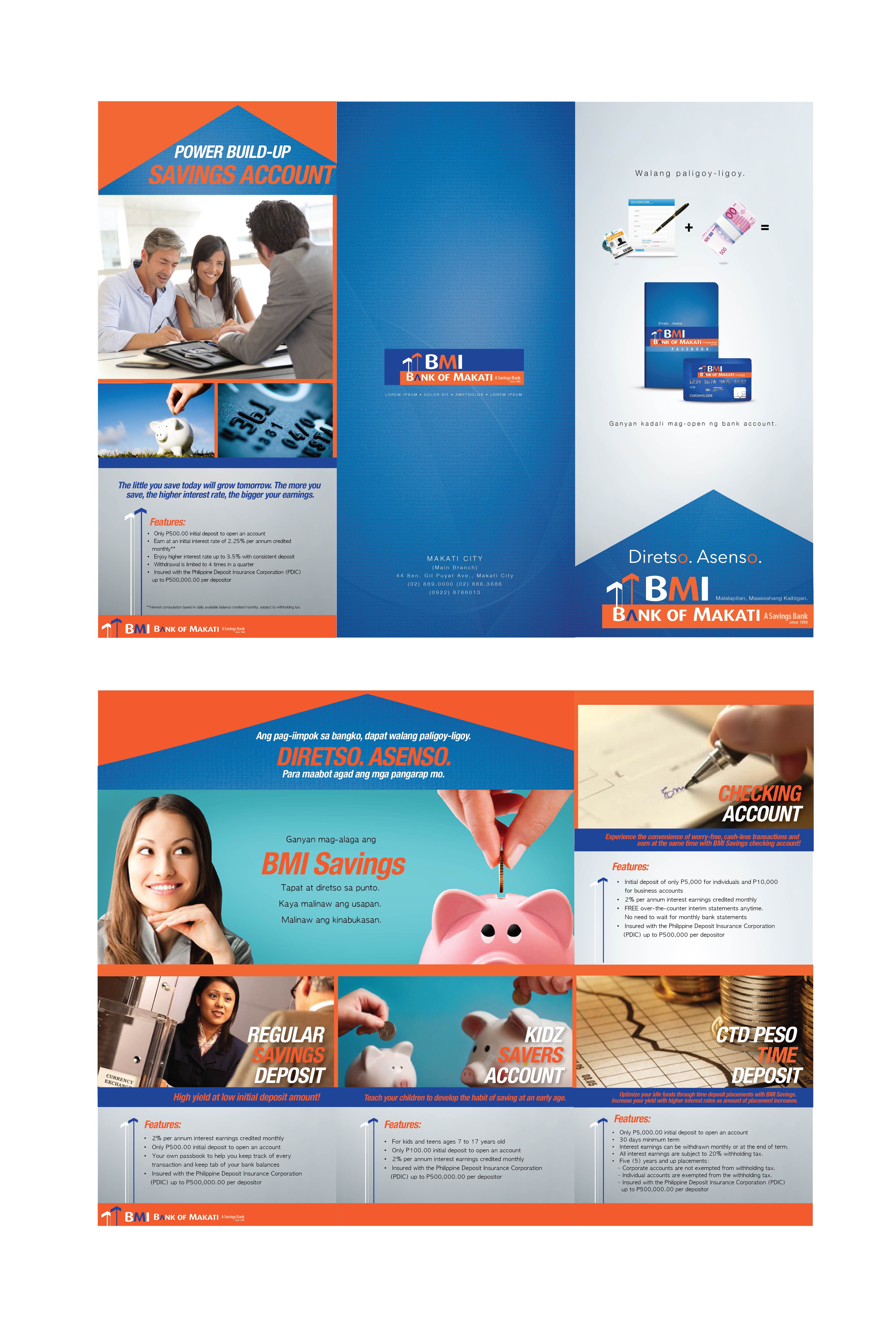 Bank Brochure Design by Katherine Geronimo-Vuycankiat at Coroflot.com