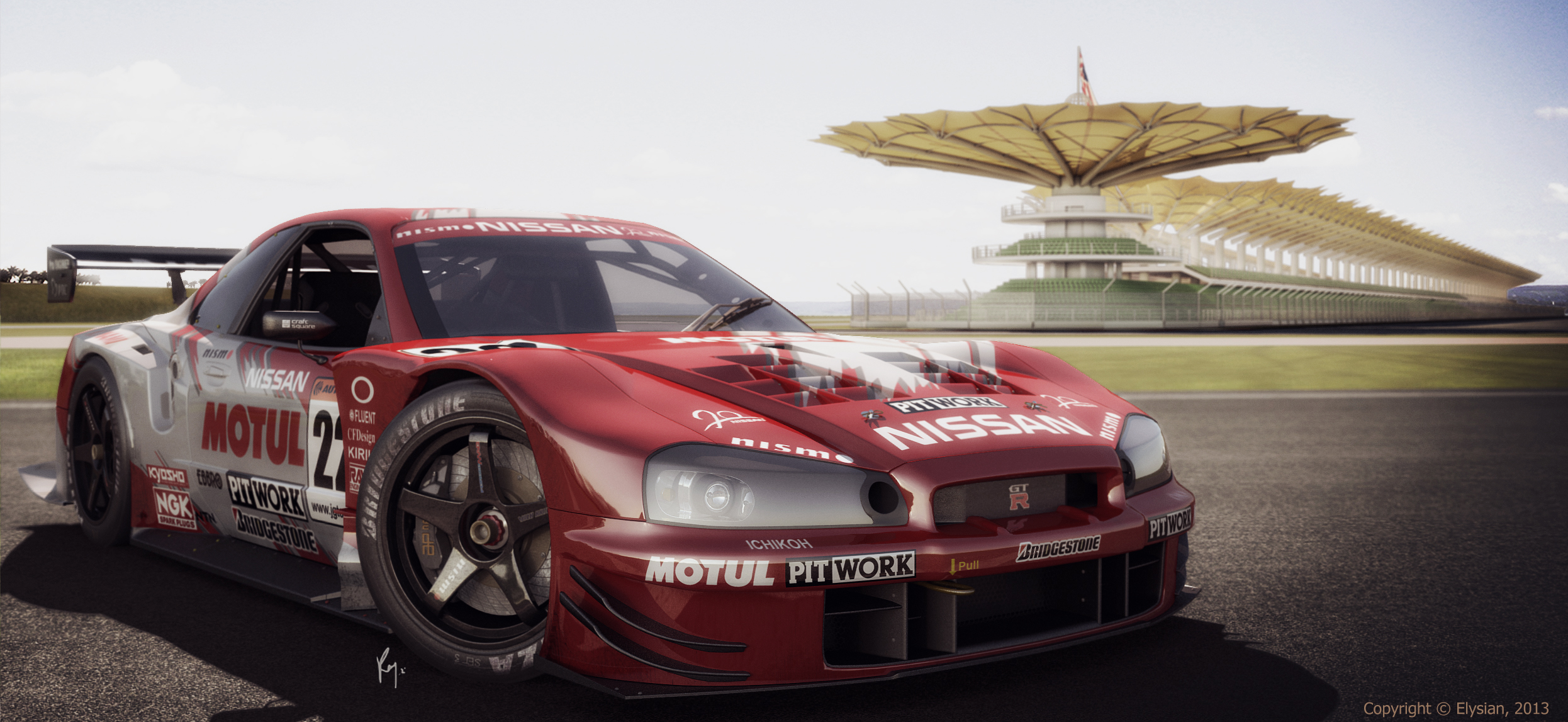 Nissan MOTUL PITWORK Z(JGTC) R34 GT-R 2003 by Raymond Ling at Coroflot.com