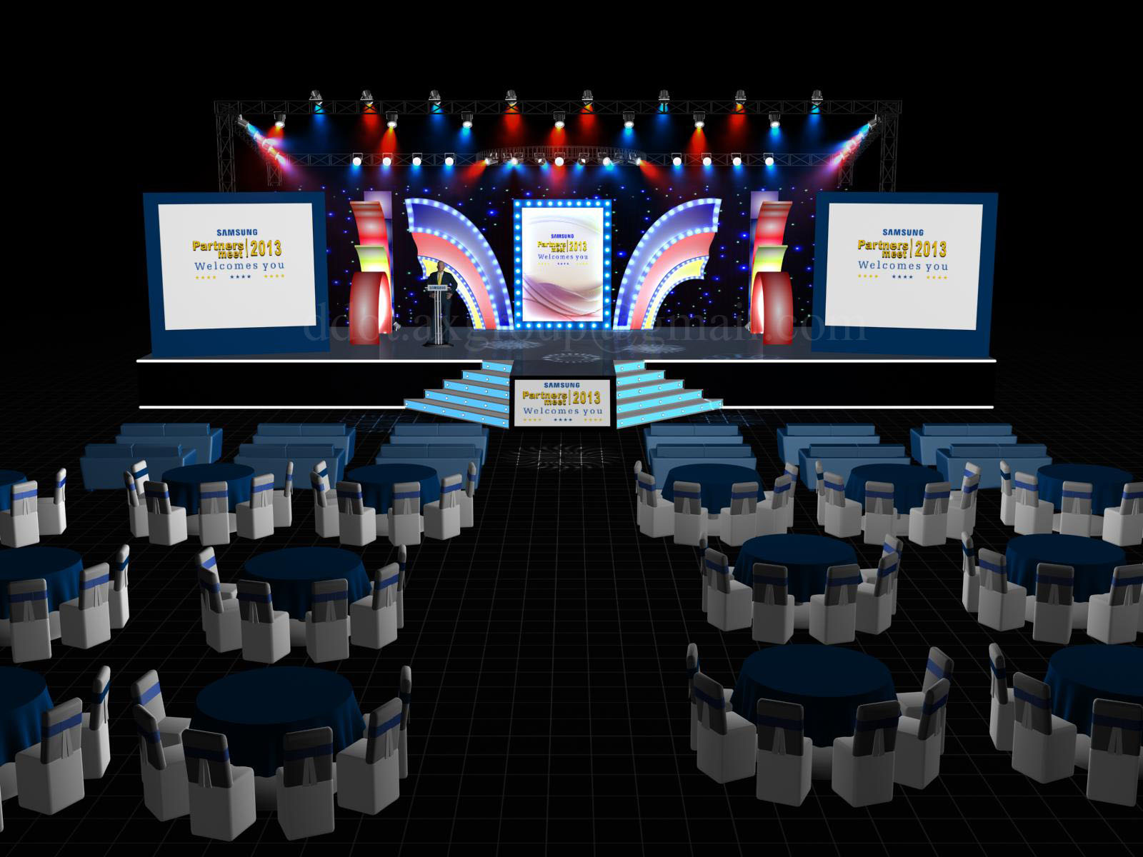 3d stage design by Rakesh Saini at Coroflot.com