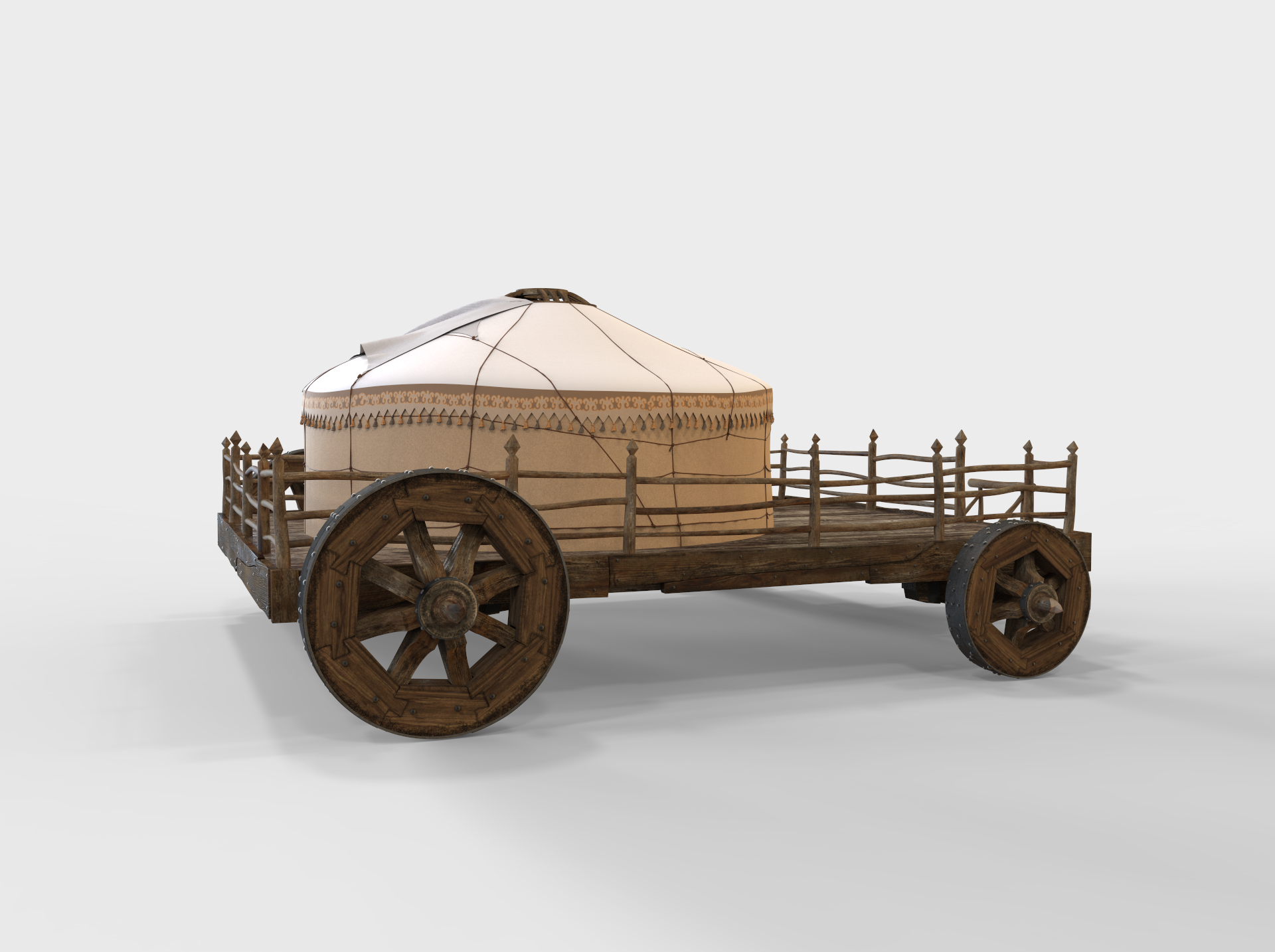 Medieval Mongolian yurt on wheels by Angel Pokrasoff at Coroflot.com