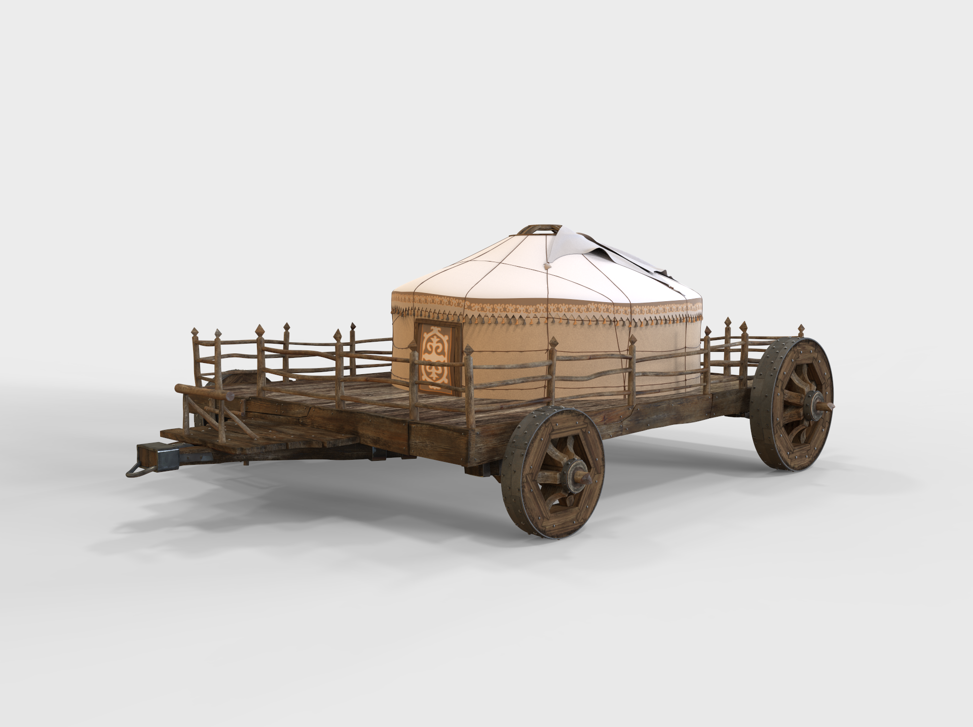 Medieval Mongolian yurt on wheels by Angel Pokrasoff at Coroflot.com