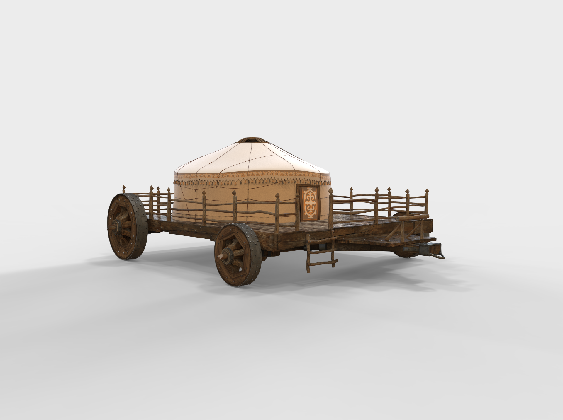 Medieval Mongolian yurt on wheels by Angel Pokrasoff at Coroflot.com