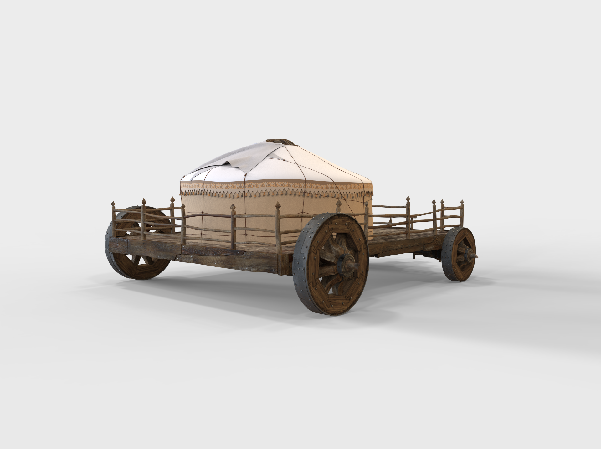Medieval Mongolian yurt on wheels by Angel Pokrasoff at Coroflot.com