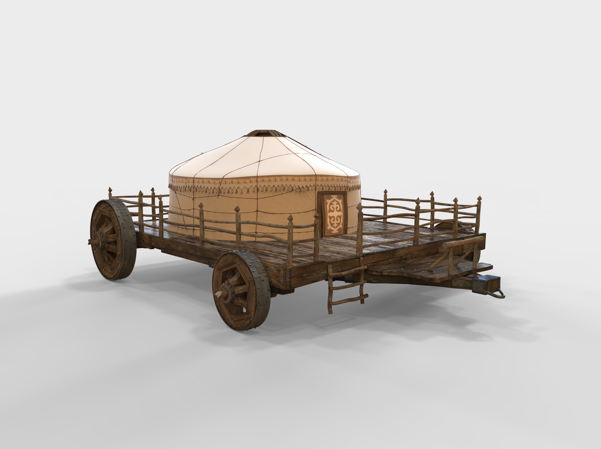 Medieval Mongolian yurt on wheels by Angel Pokrasoff at Coroflot.com