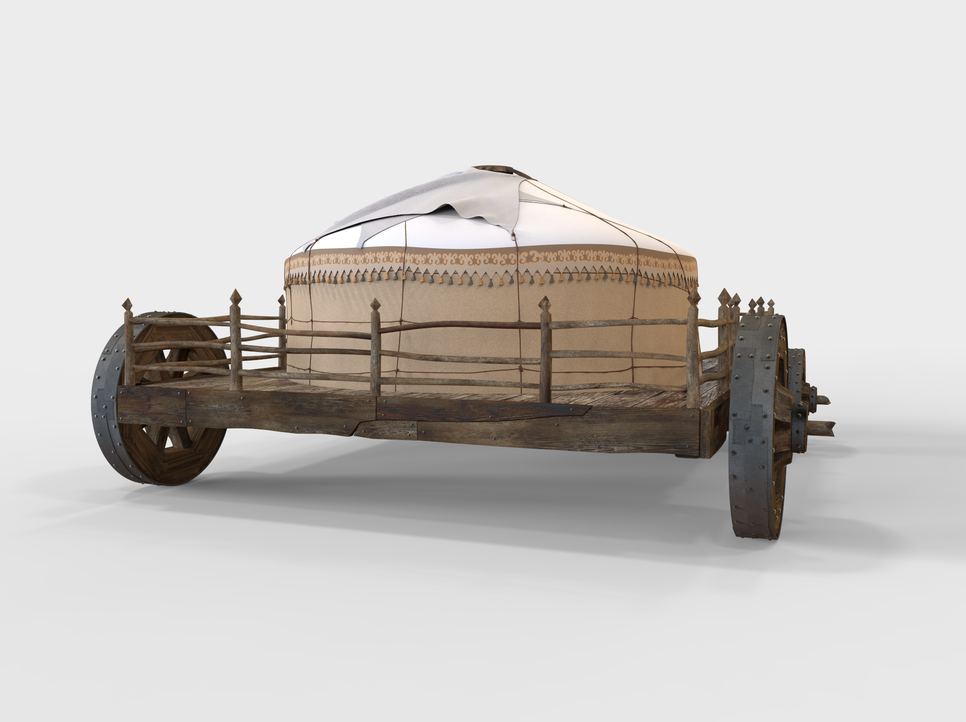 Medieval Mongolian yurt on wheels by Angel Pokrasoff at Coroflot.com