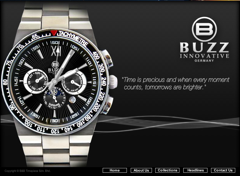 Buzz Watches Web Page Design & Development by Kevin S at Coroflot.com