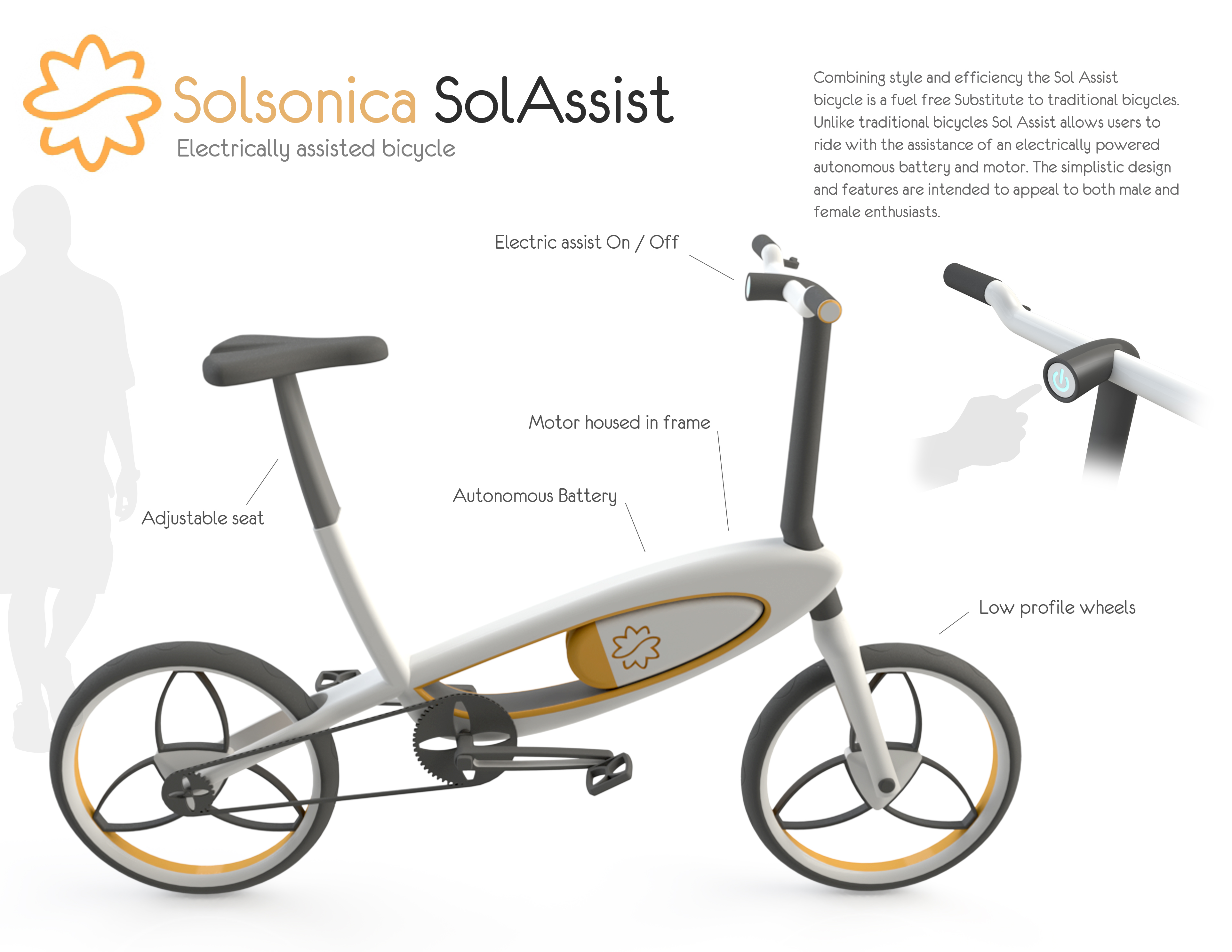 Electrically assisted urban bicycle by Andrew Parsons at Coroflot.com