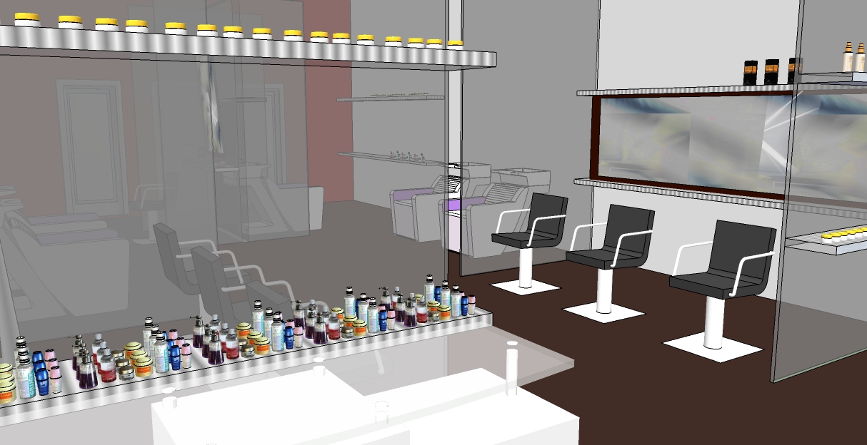 Hair Salon Concept - 3D Rendering & Sketches by Arista Chase at ...