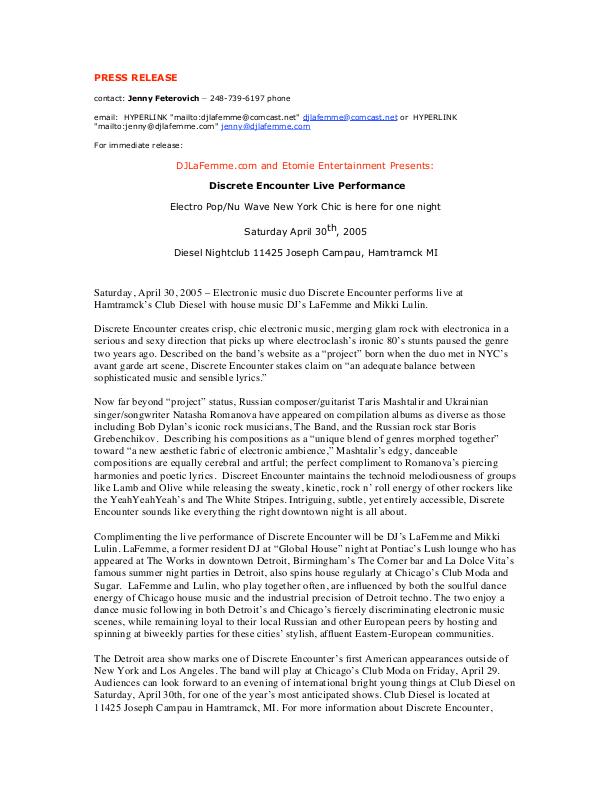 An upload by Brandon Fizer on Coroflot: to the project Press Releases ...