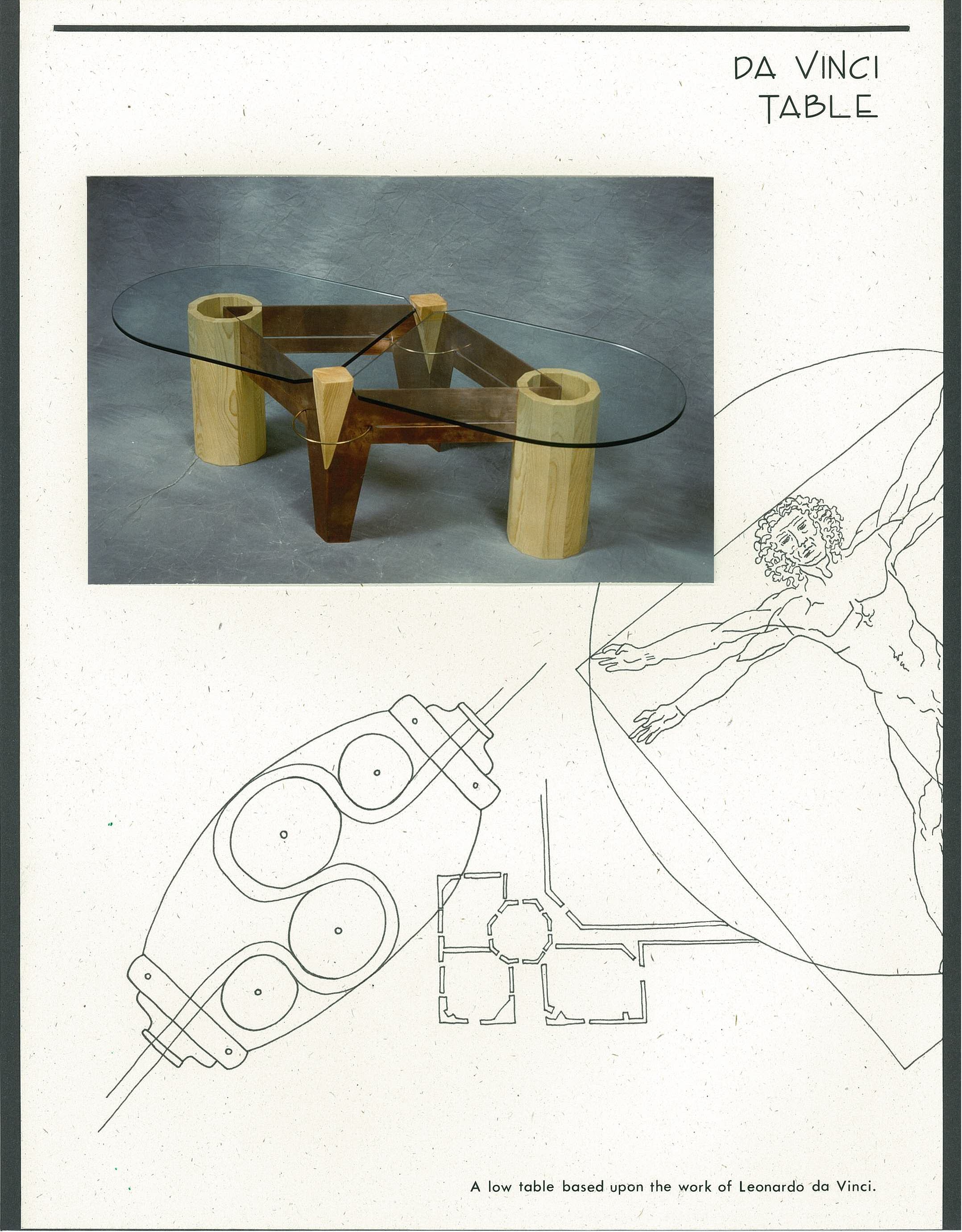 Student Project - "Da Vinci" Table by June Leong at Coroflot.com